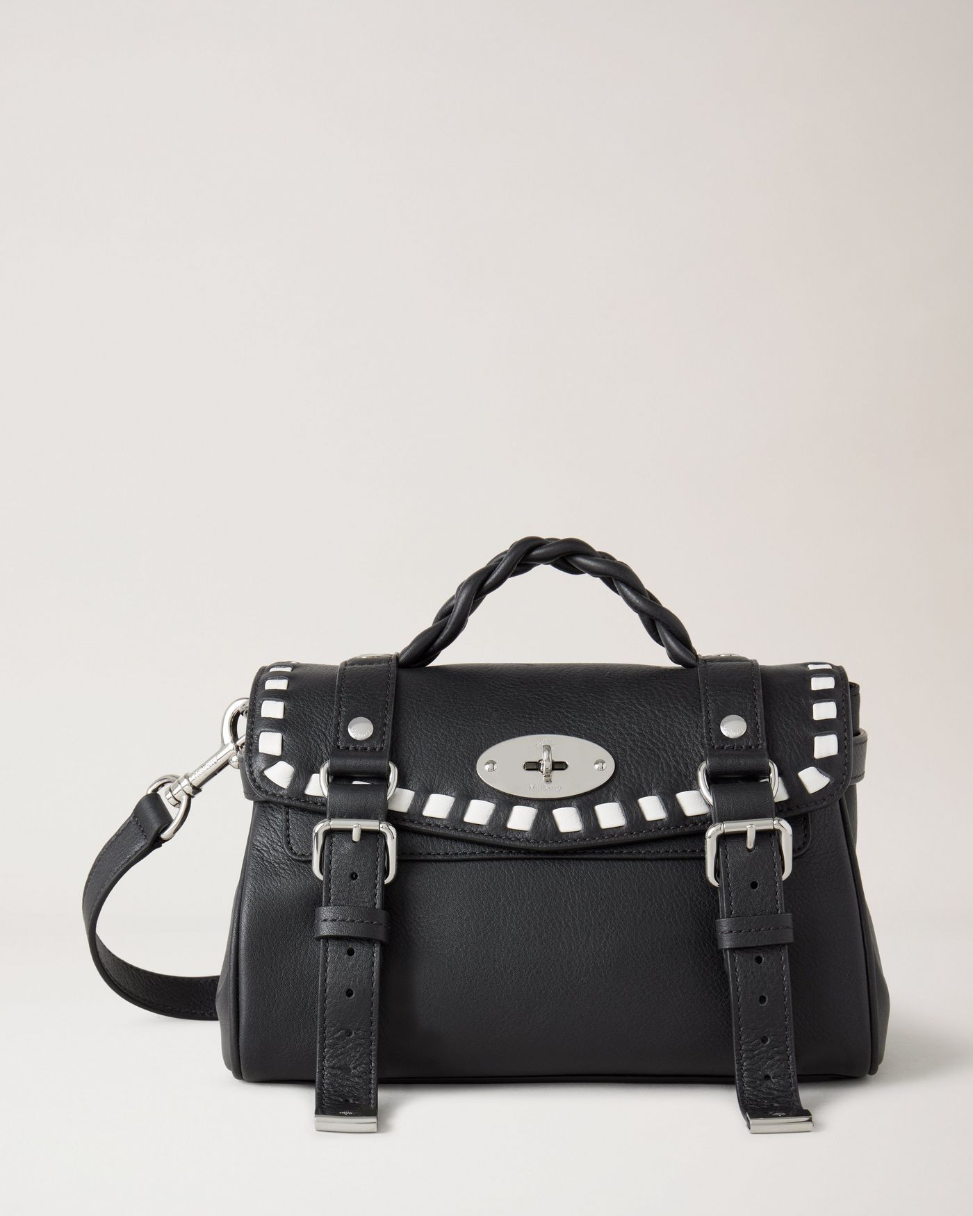 Mini Alexa | Black & White Whip Stitch | Family | Mulberry