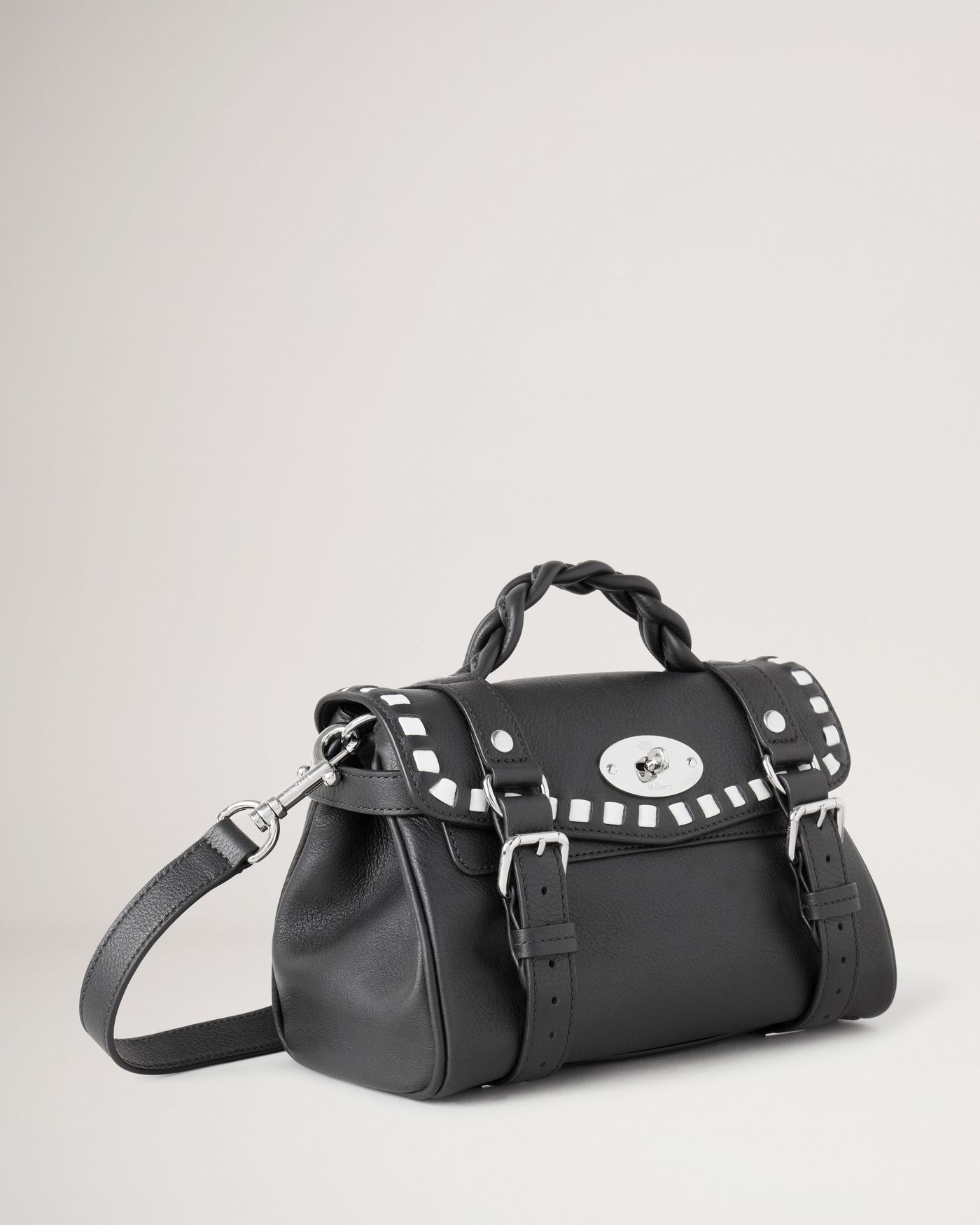 Mini Alexa | Black & White Whip Stitch | Family | Mulberry