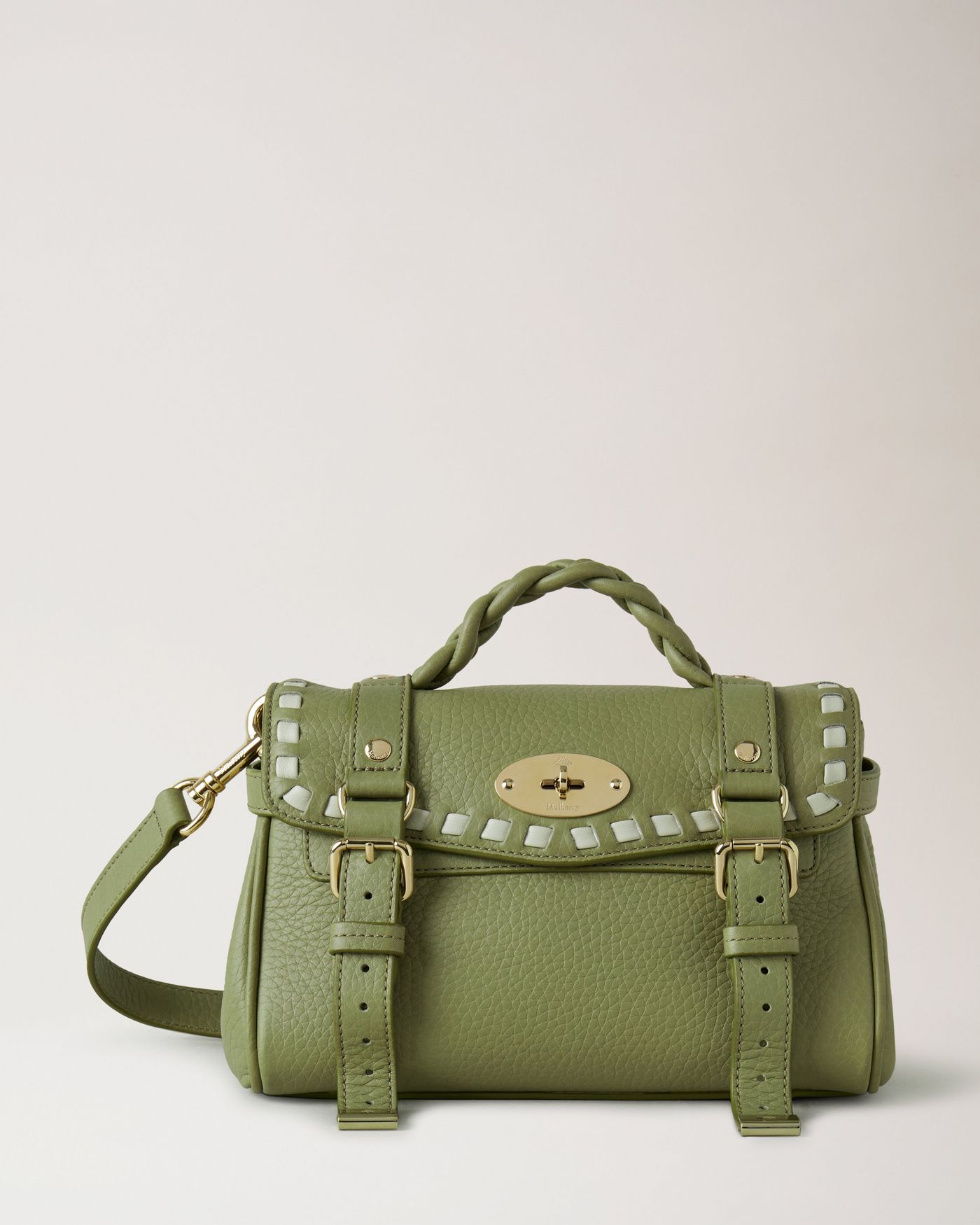 Mini Alexa | Summer Khaki & Chalk Whip Stitch | Women | Mulberry