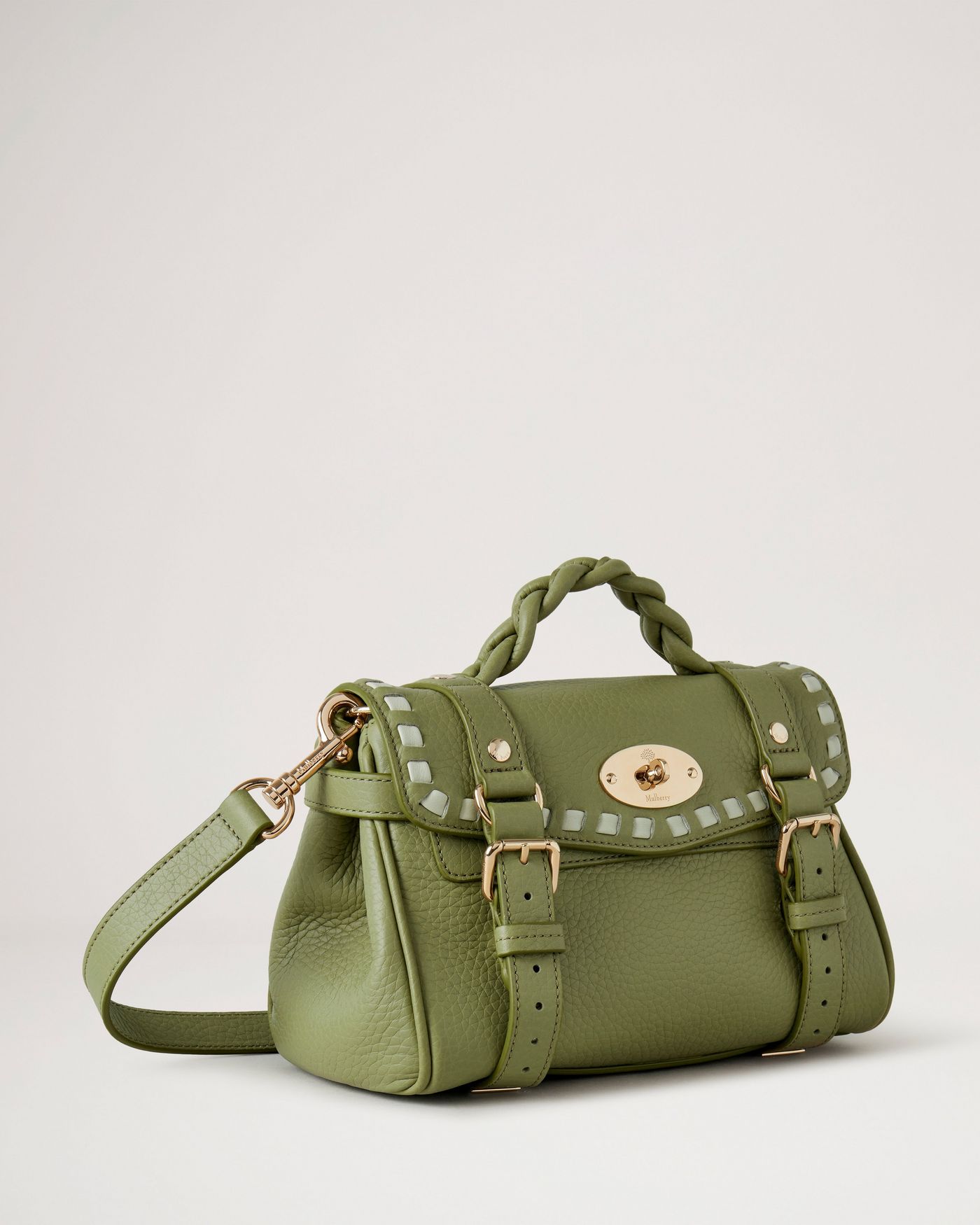 Mini Alexa | Summer Khaki & Chalk Whip Stitch | Women | Mulberry