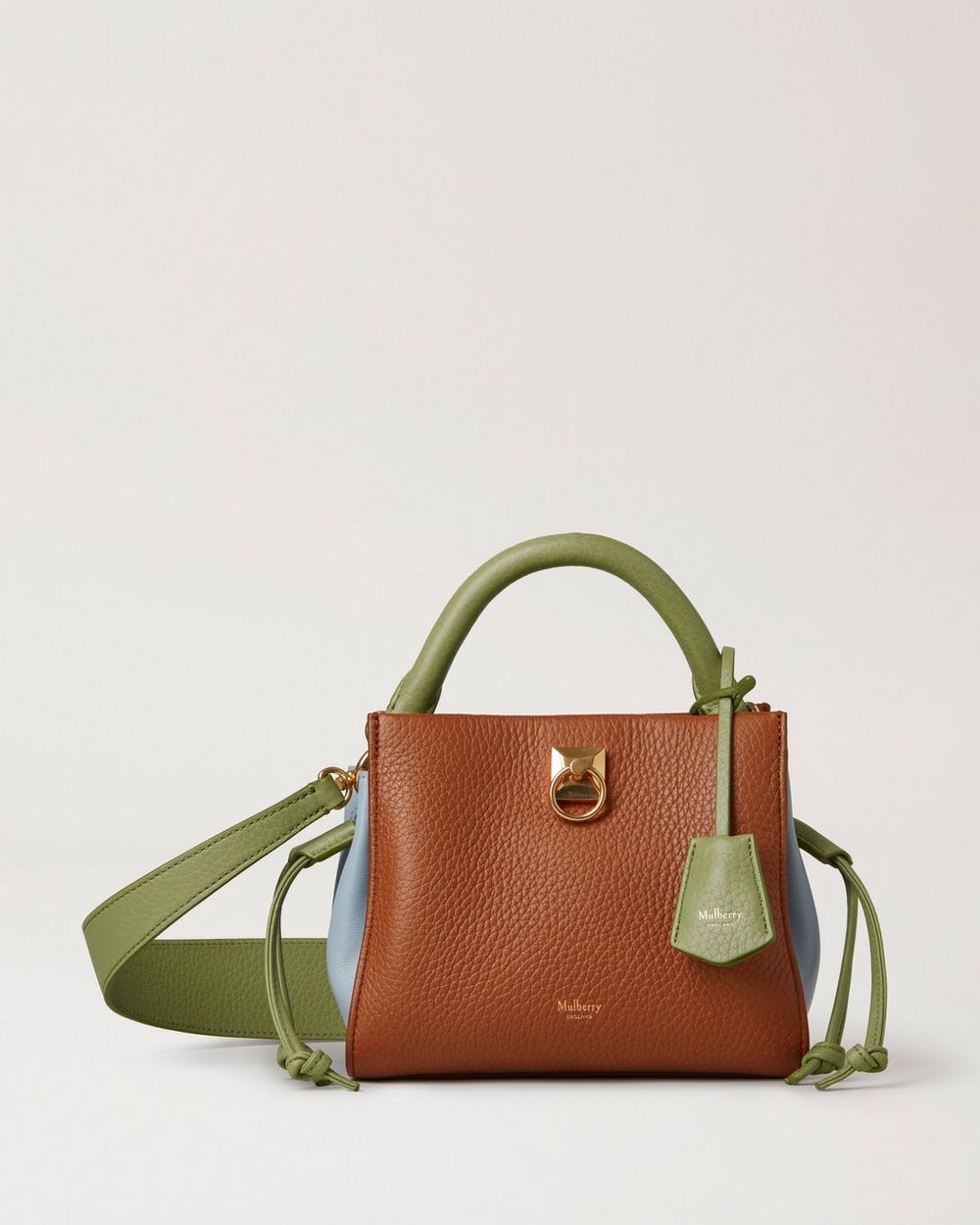 Mini Iris | Chestnut, Cloud & Summer Khaki Heavy Grain | Women | Mulberry