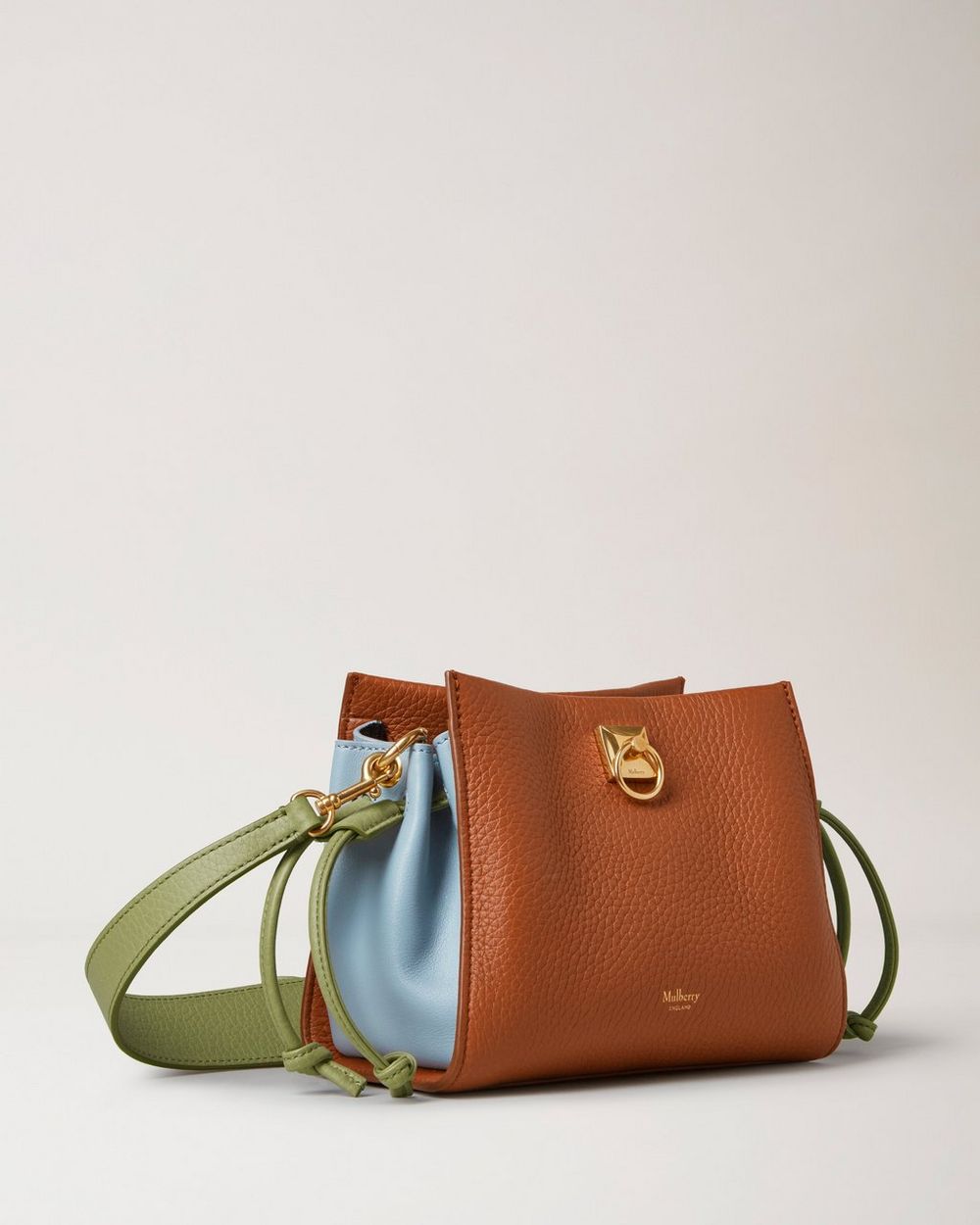 Mini Iris | Chestnut, Cloud & Summer Khaki Heavy Grain | Women | Mulberry