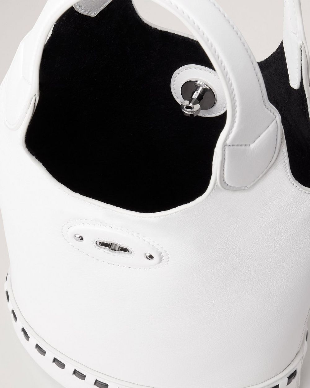 Small Lily Tote | Black & White Whip Stitch | Lily | Mulberry