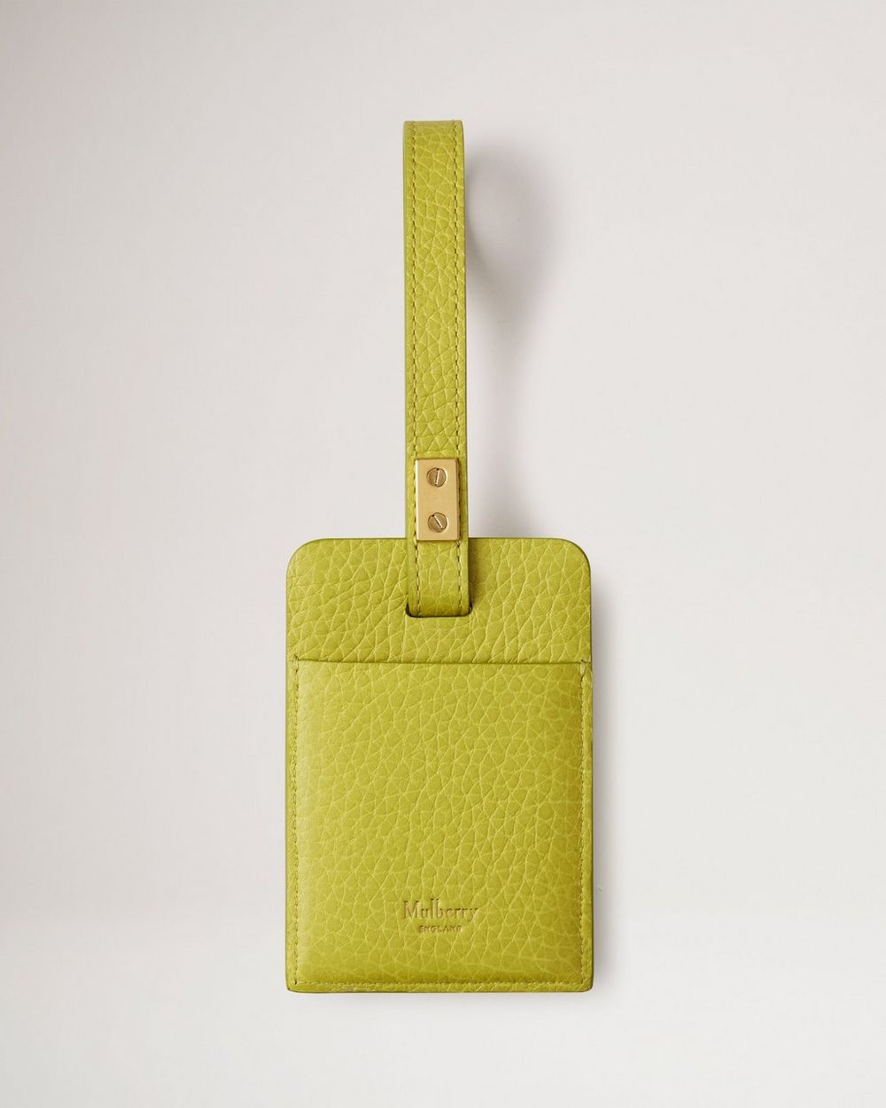 Billie Luggage Tag | Meadow Green Heavy Grain | Women | Mulberry