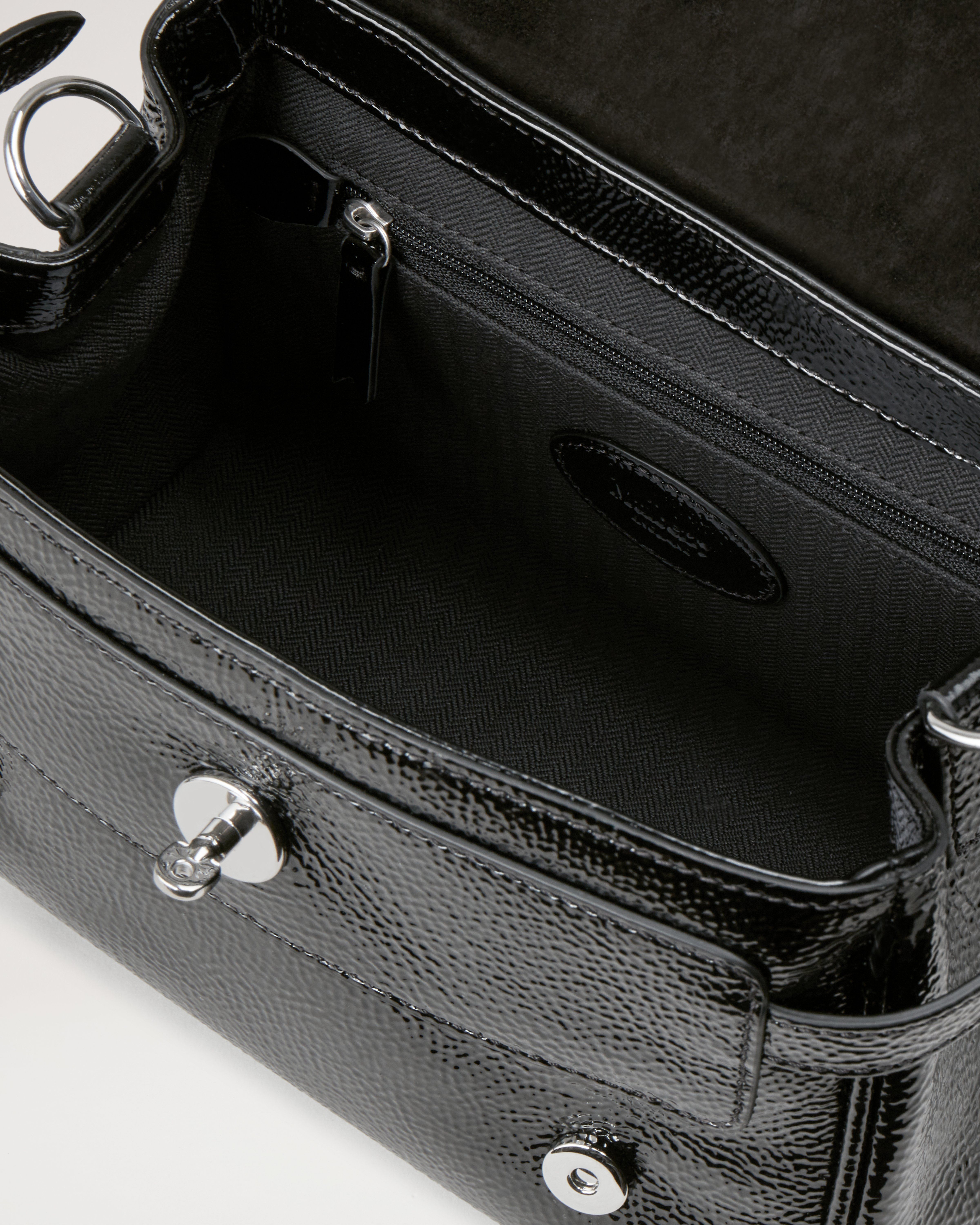 Mini Alexa Black Spongy Patent Alexa Mulberry