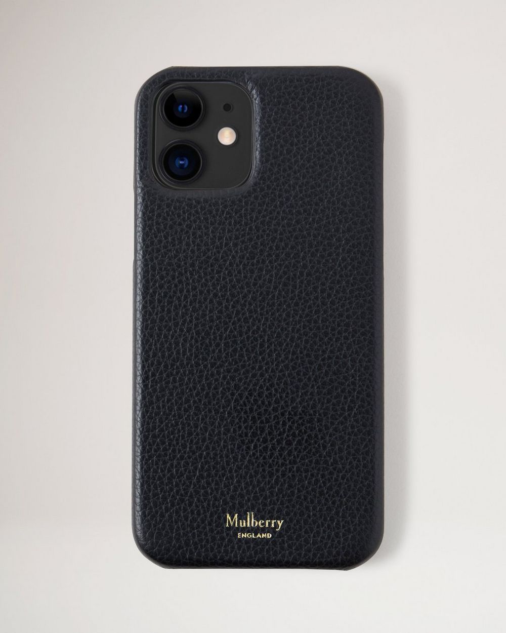 iPhone 12 Case with MagSafe | Black Small Classic Grain | Women | Mulberry
