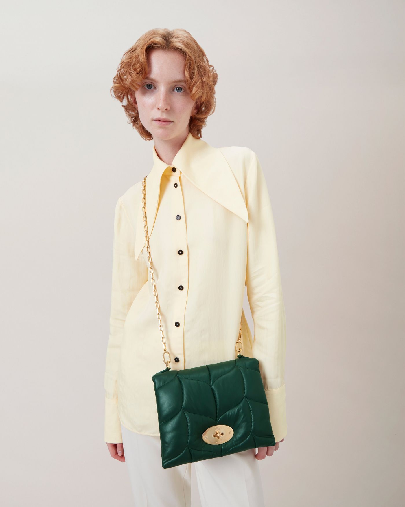 Little Softie | Mulberry Green Pillow Effect Nappa Leather | Softie ...