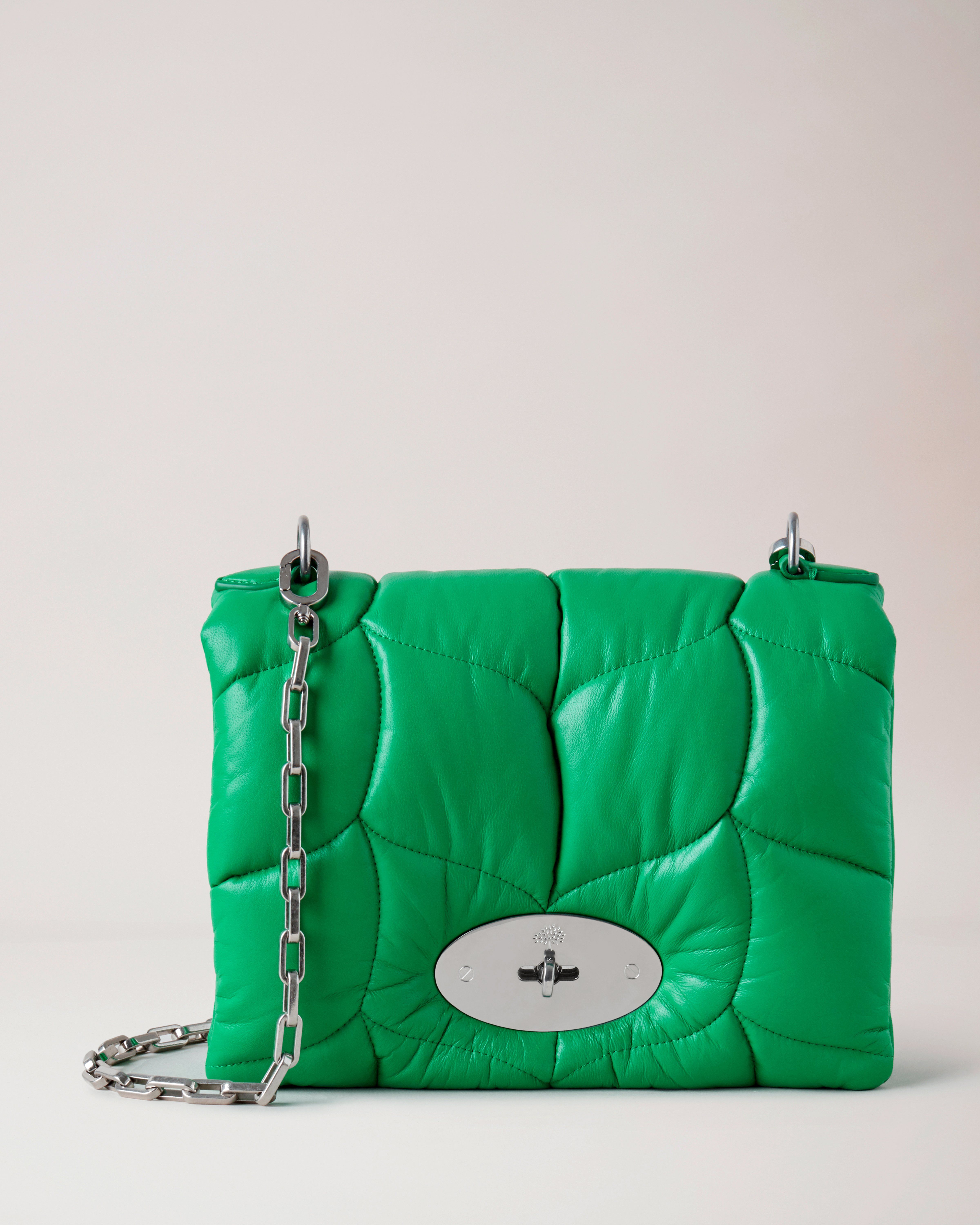 Little Softie | Lawn Green Pillow Effect Nappa Leather | Softie | Mulberry
