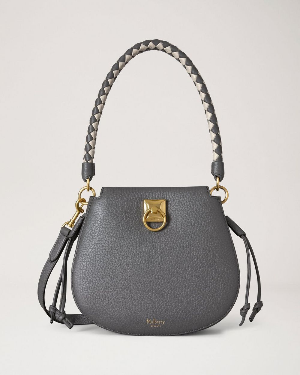 Mini Iris Hobo | Charcoal Heavy Grain | Iris | Mulberry