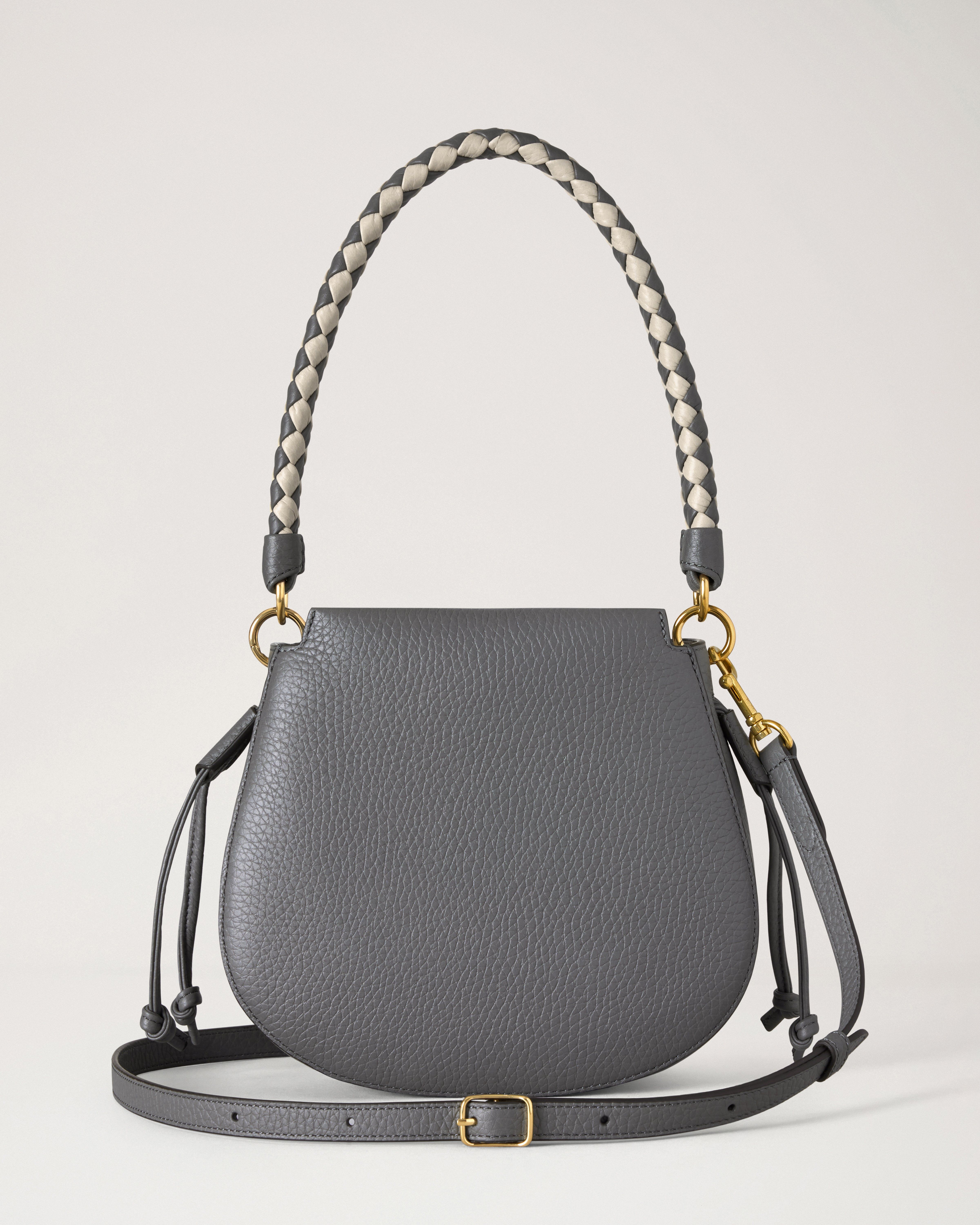 Mini Iris Hobo | Charcoal Heavy Grain | Iris | Mulberry