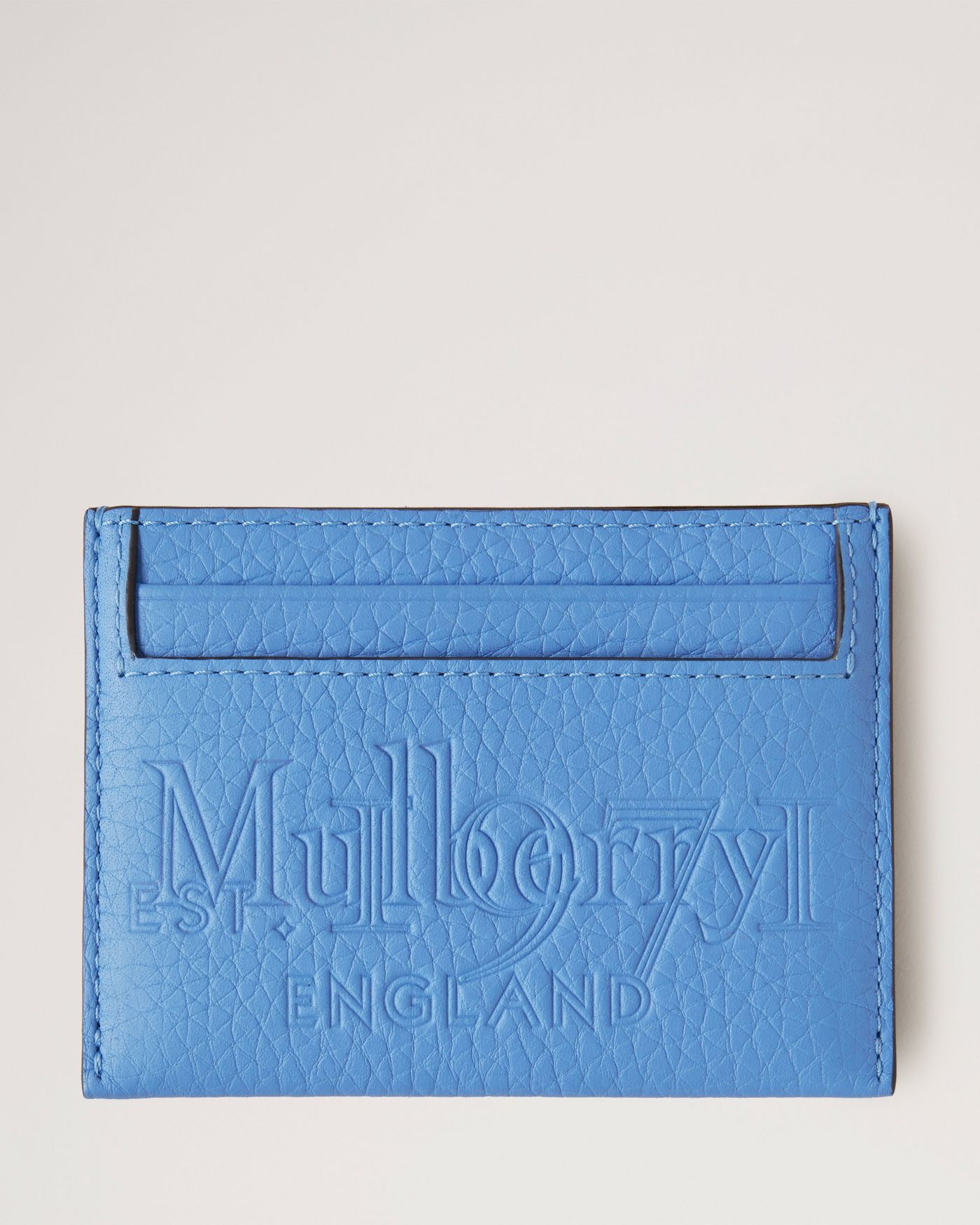 Credit Card Slip | Cornflower Blue Heavy Grain | Men | Mulberry