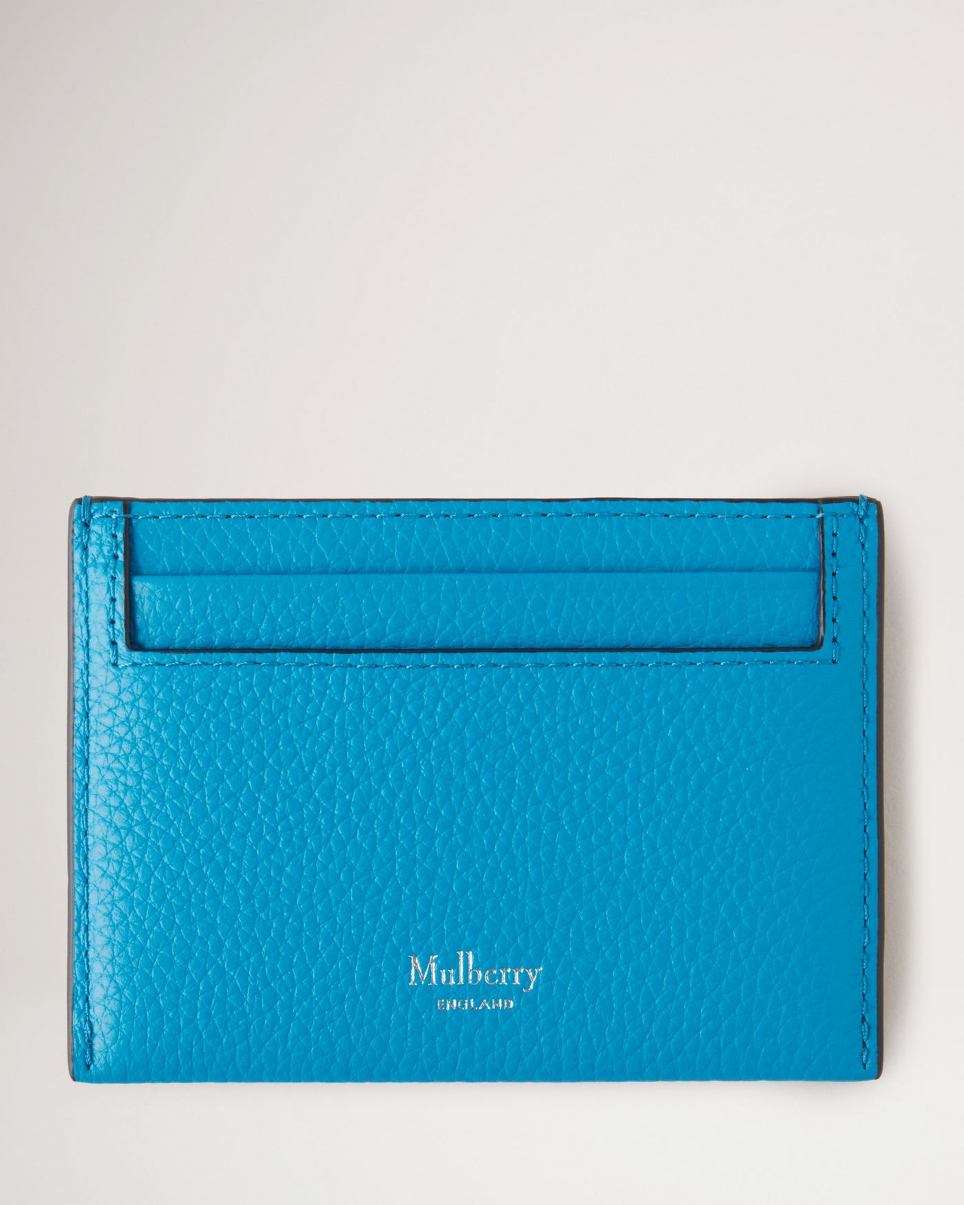 Credit Card Slip | Portobello Blue Small Classic Grain | Women | Mulberry