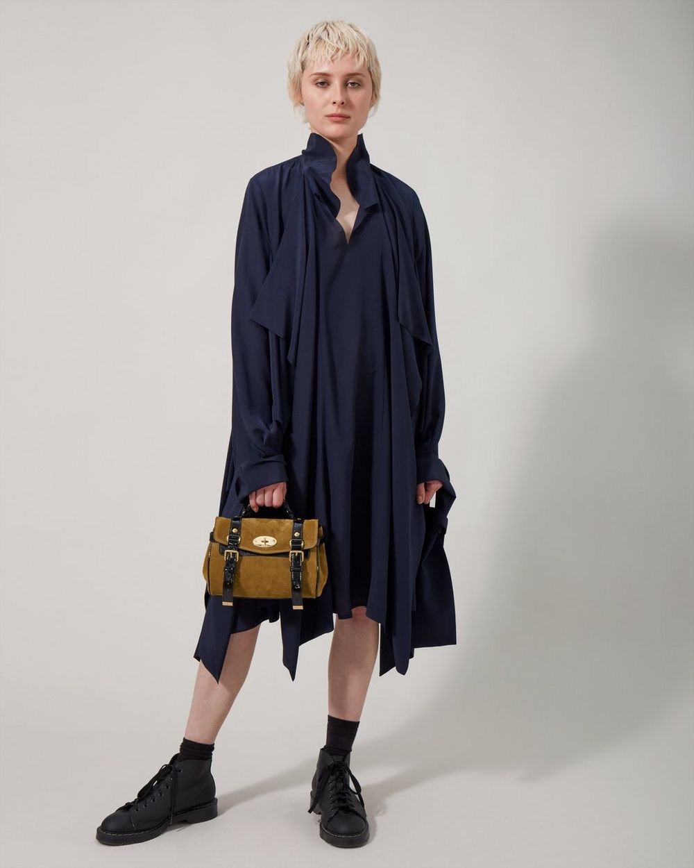 Mulberry x Alexa Chung - Mini Alexa | Tan & Black Suede | Women | Mulberry