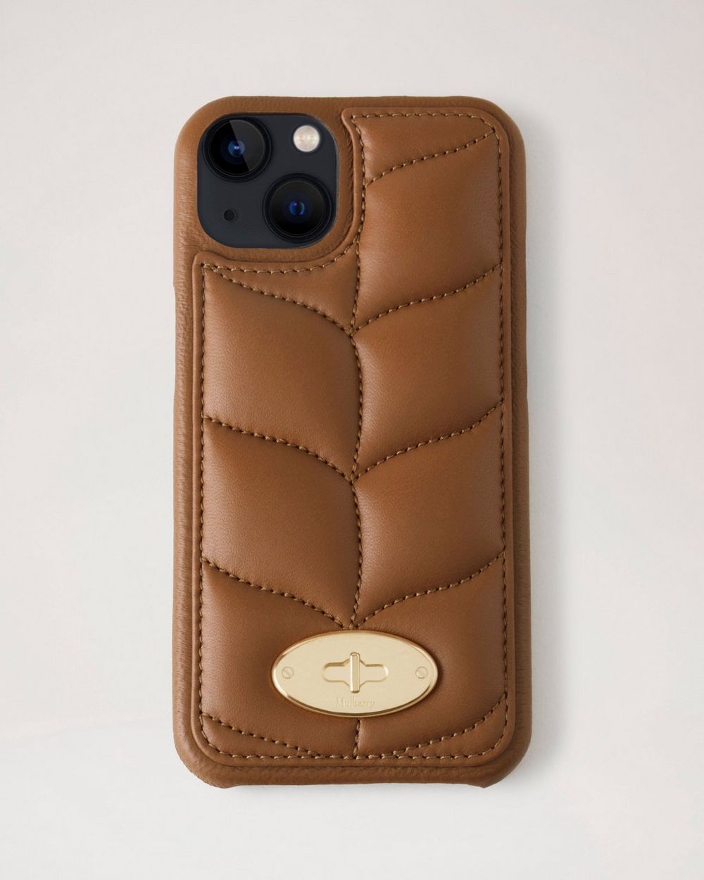 Softie iPhone 13 Case | Tobacco Brown Pillow Effect Nappa Leather ...