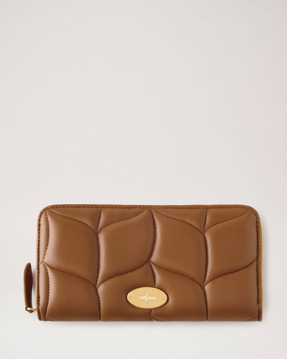 Softie 8 Credit Card Zip Purse | Tobacco Brown Pillow Effect Nappa ...