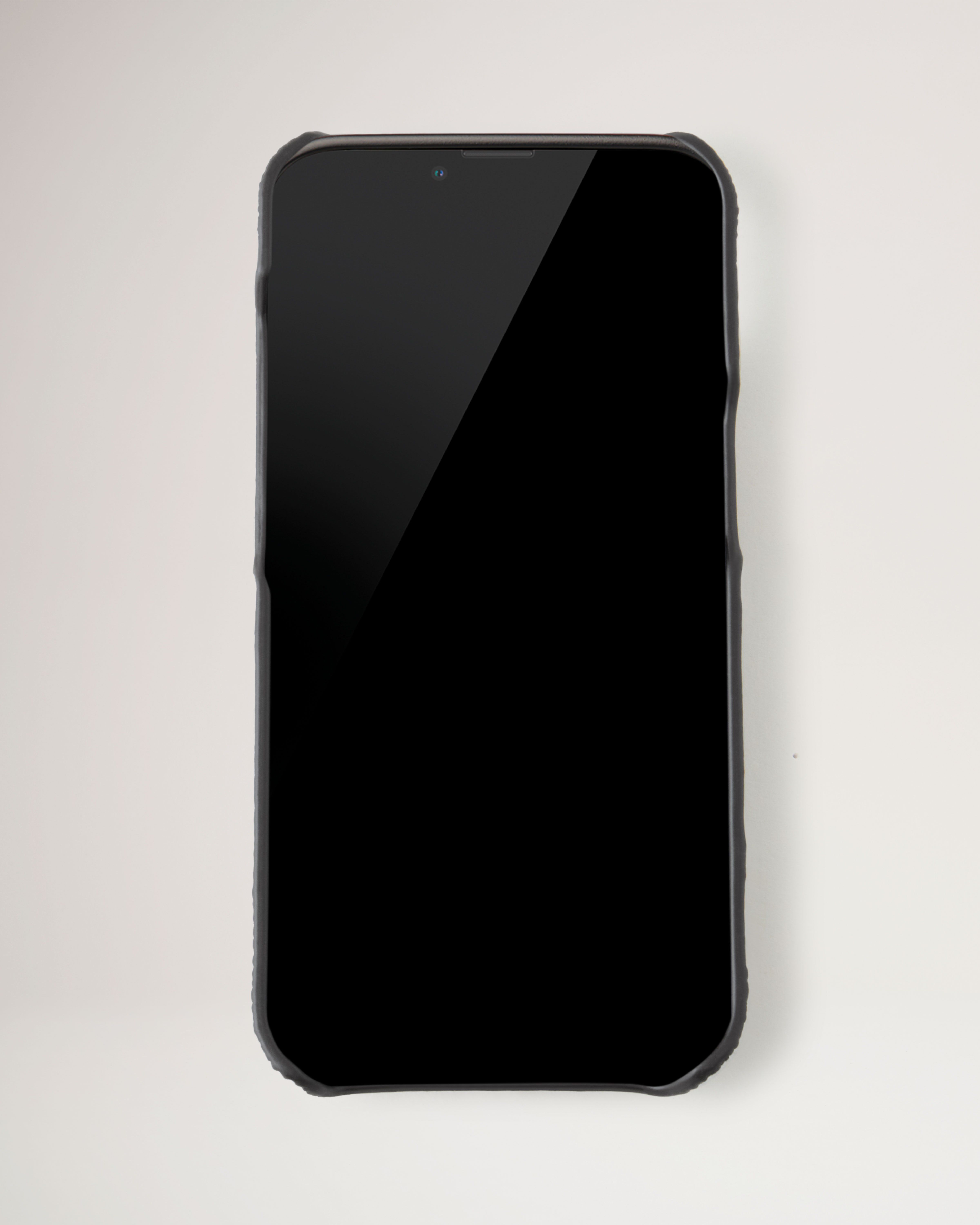 Softie iPhone 13 Case | Silver Crinkled Metallic Leather | Softie ...