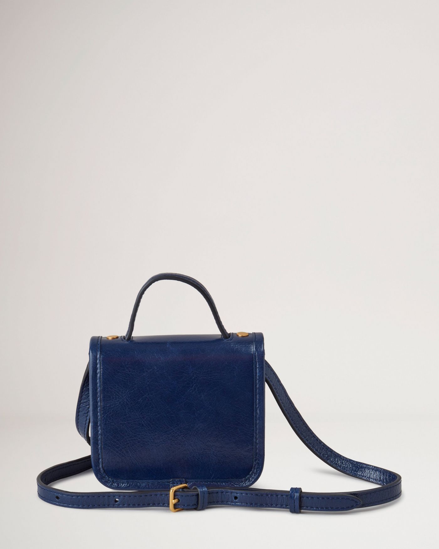 Micro Sadie Square | Sapphire Smooth Glossy Leather | Sadie | Mulberry