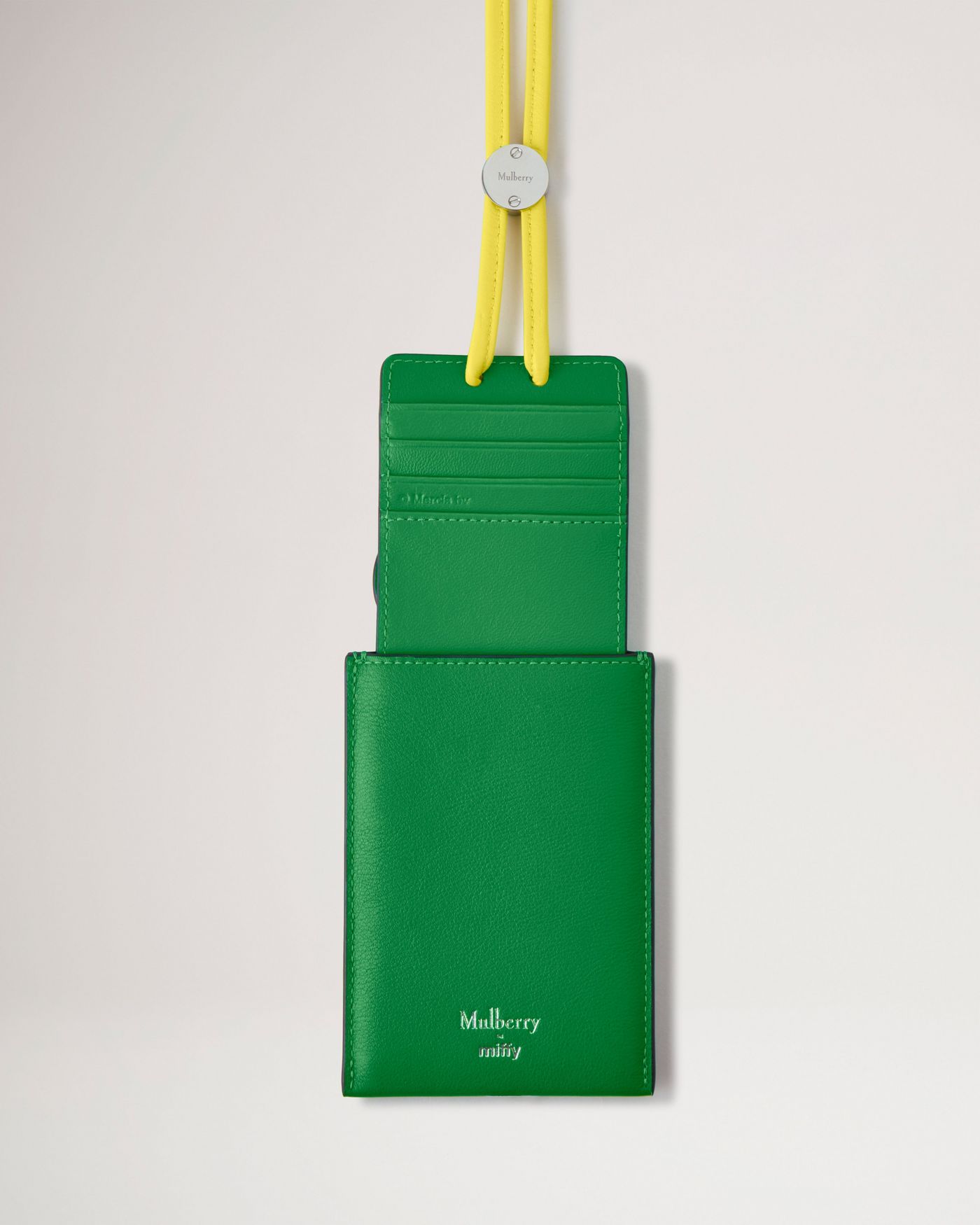 Mulberry x Miffy - Credit Card Slip with Lanyard | Lawn Green Silky ...