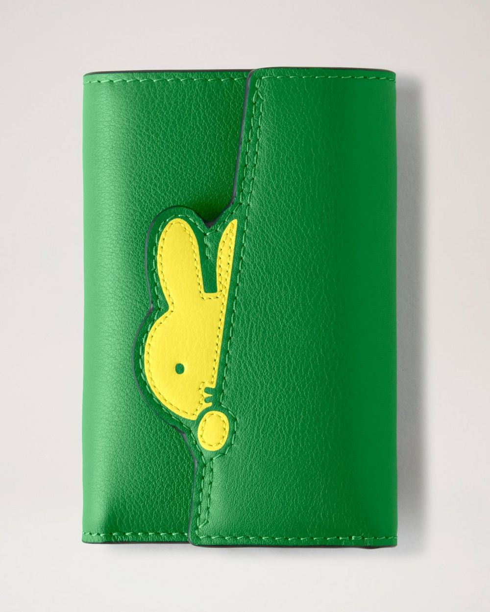 Mulberry x Miffy Trifold Wallet | Lawn Green Silky Calf | Mulberry x Miffy | Mulberry