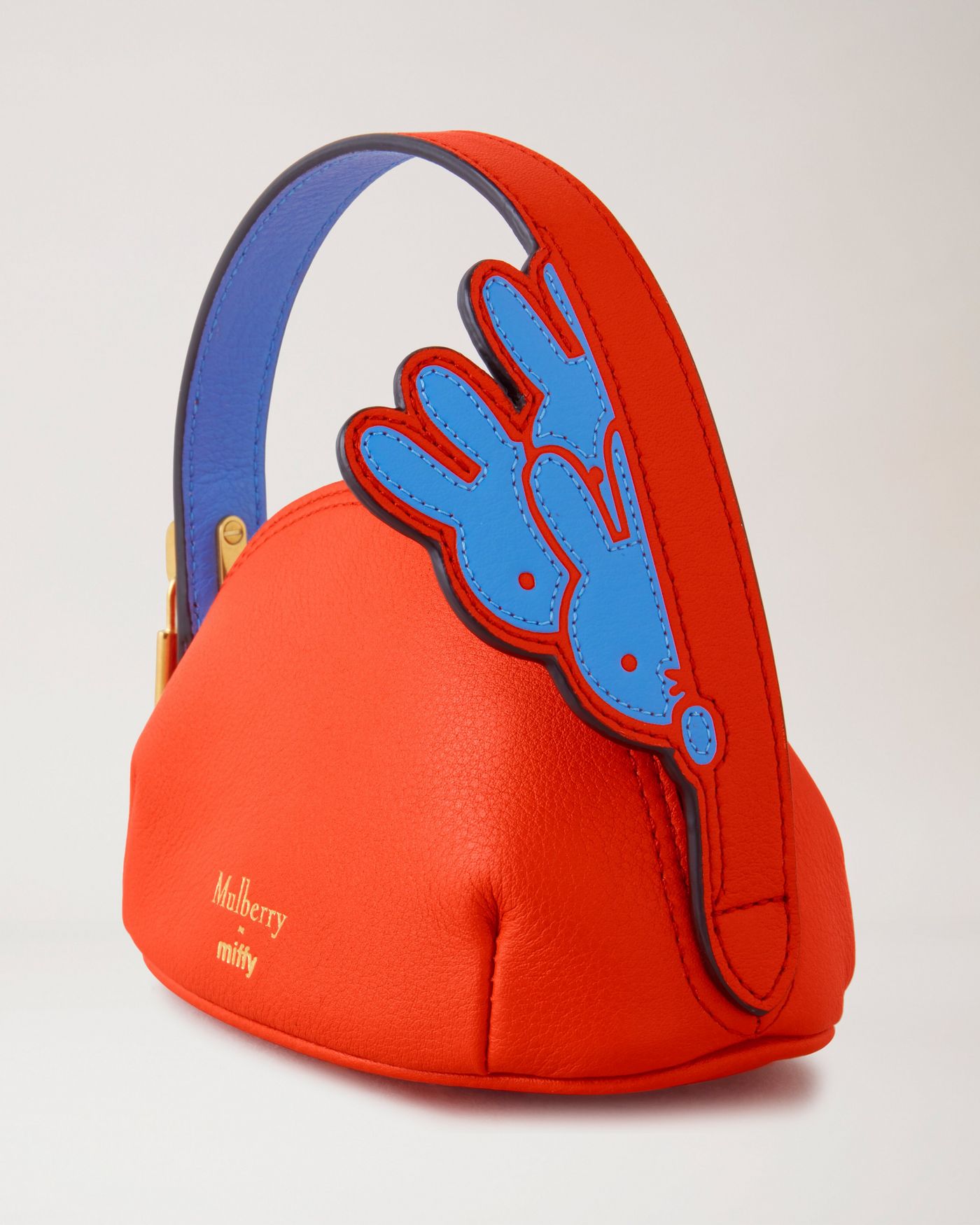 Mulberry x Miffy - Billie Mini Pouch | Coral Orange Silky Calf | Mulberry x Miffy | Mulberry