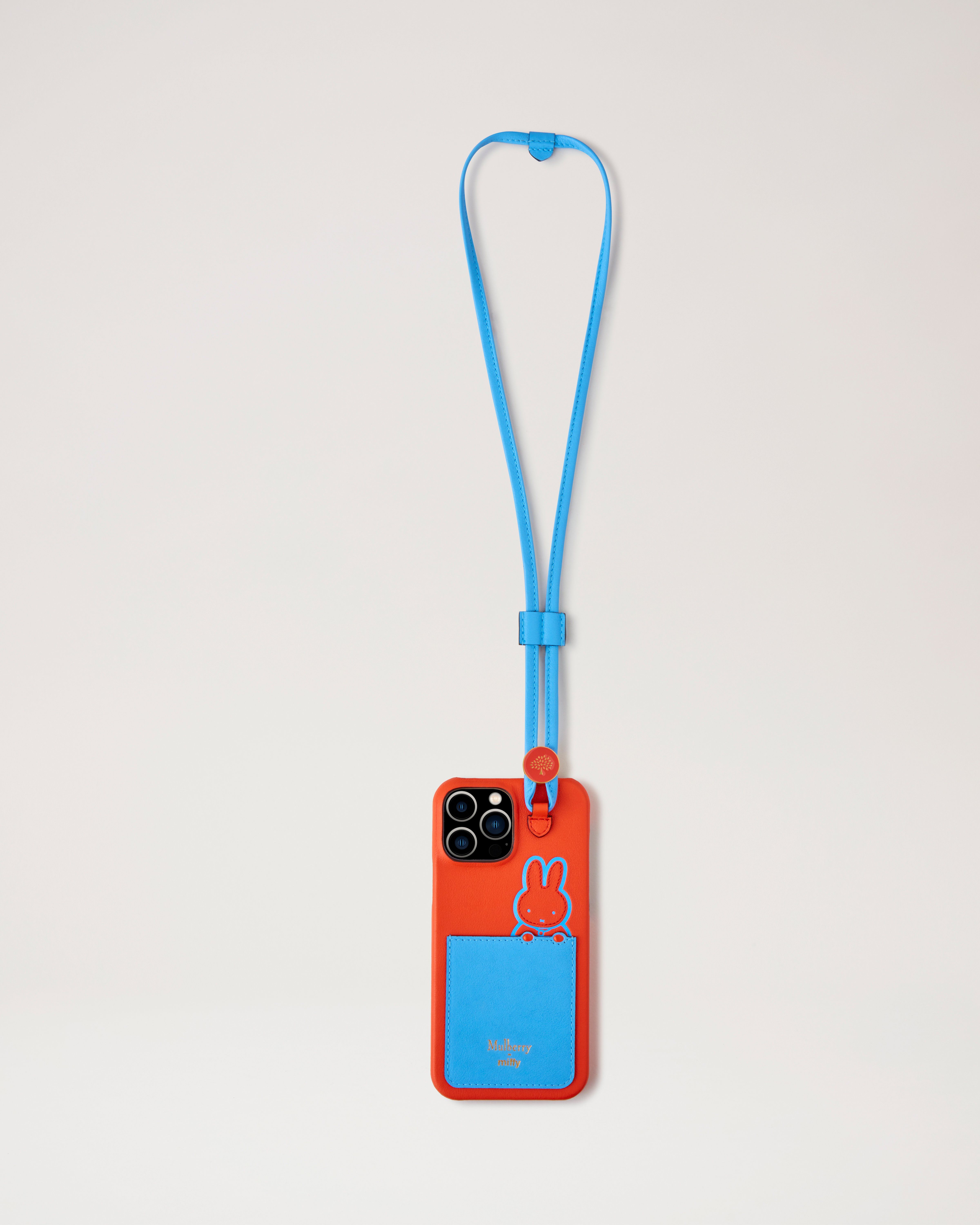 Mulberry x Miffy - iPhone 13 Pro Max Case with Lanyard | Coral Orange ...