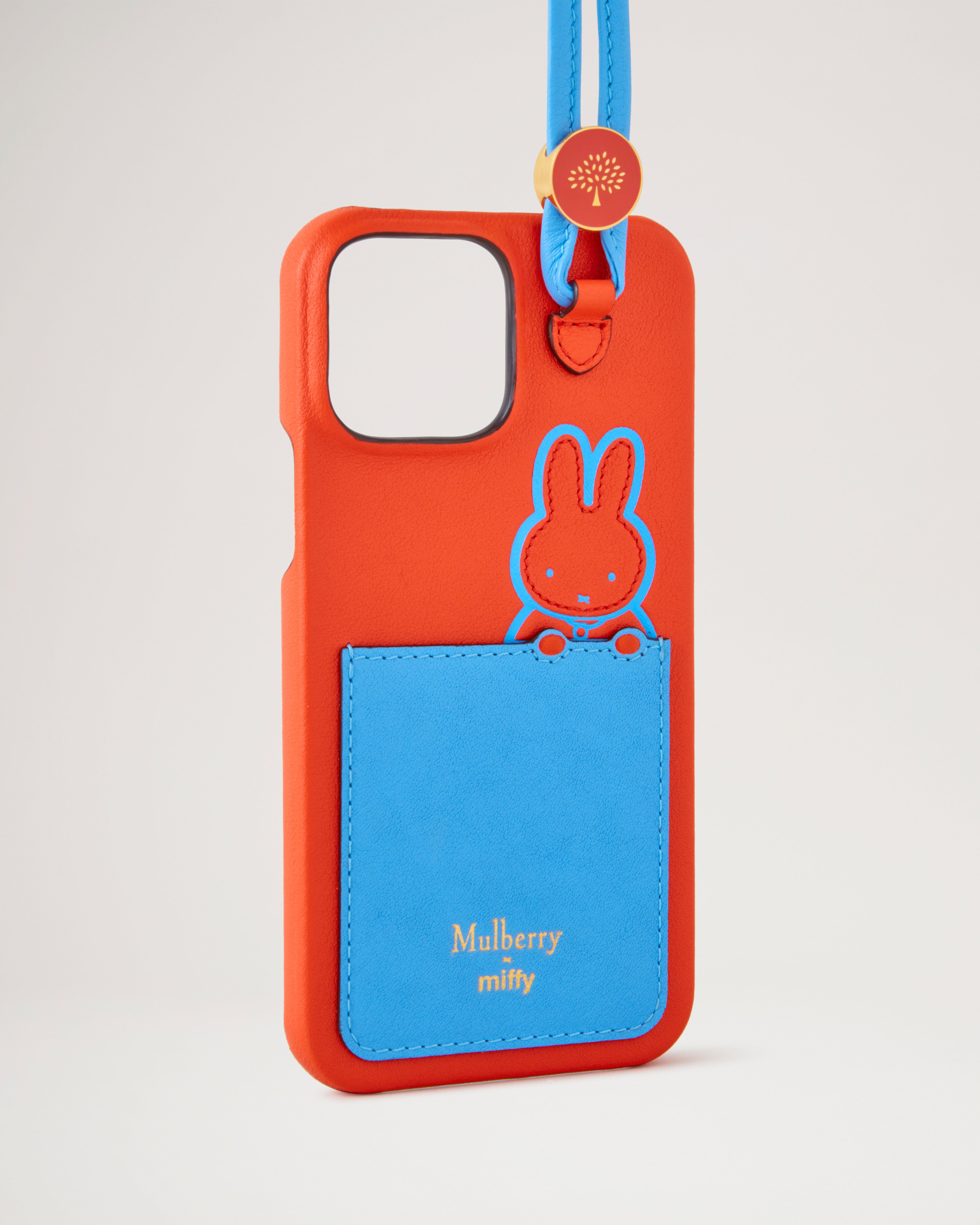 Mulberry x Miffy - iPhone 13 Pro Max Case with Lanyard | Coral Orange ...
