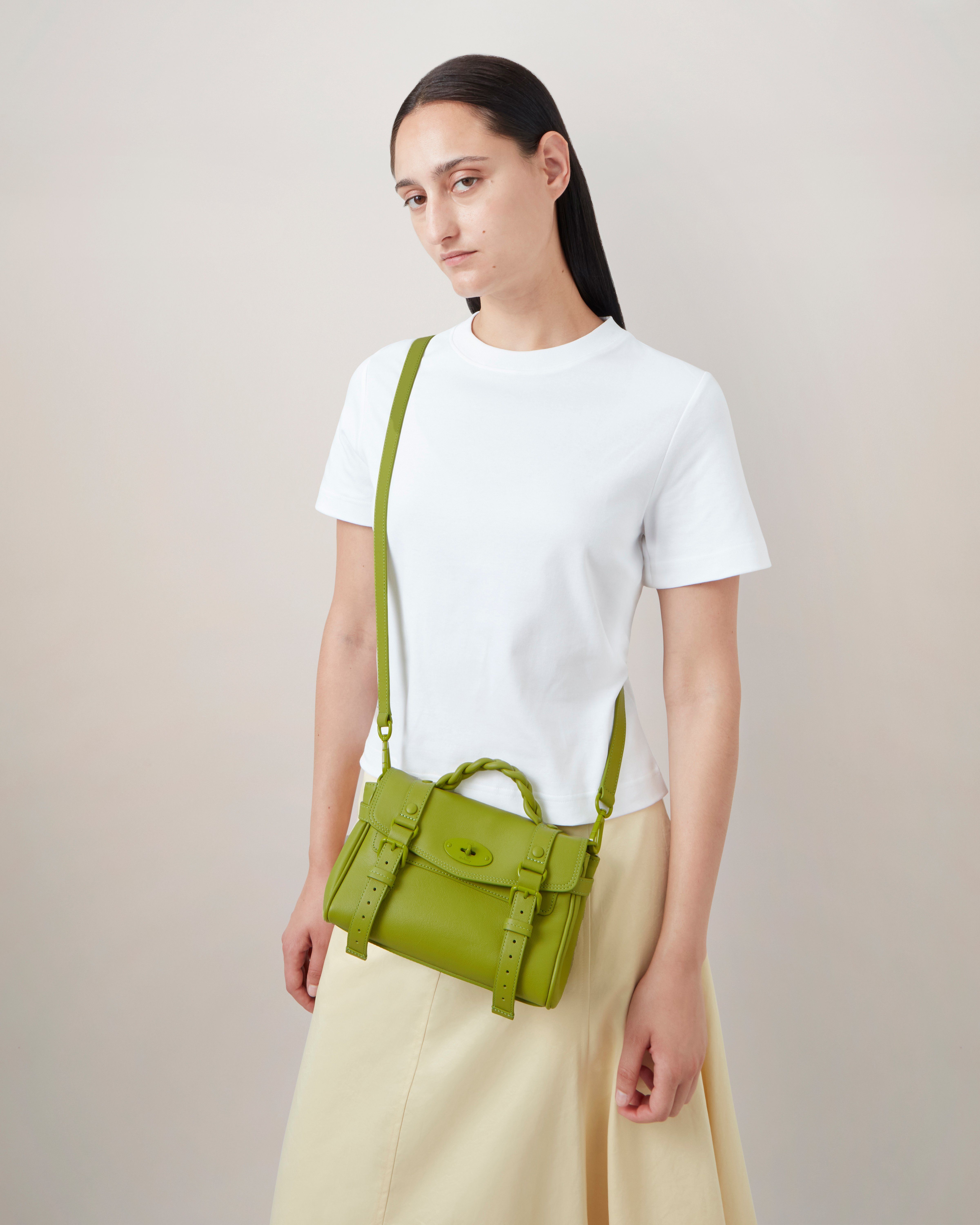 Mini Alexa | Acid Green Micro Classic Grain | Women | Mulberry