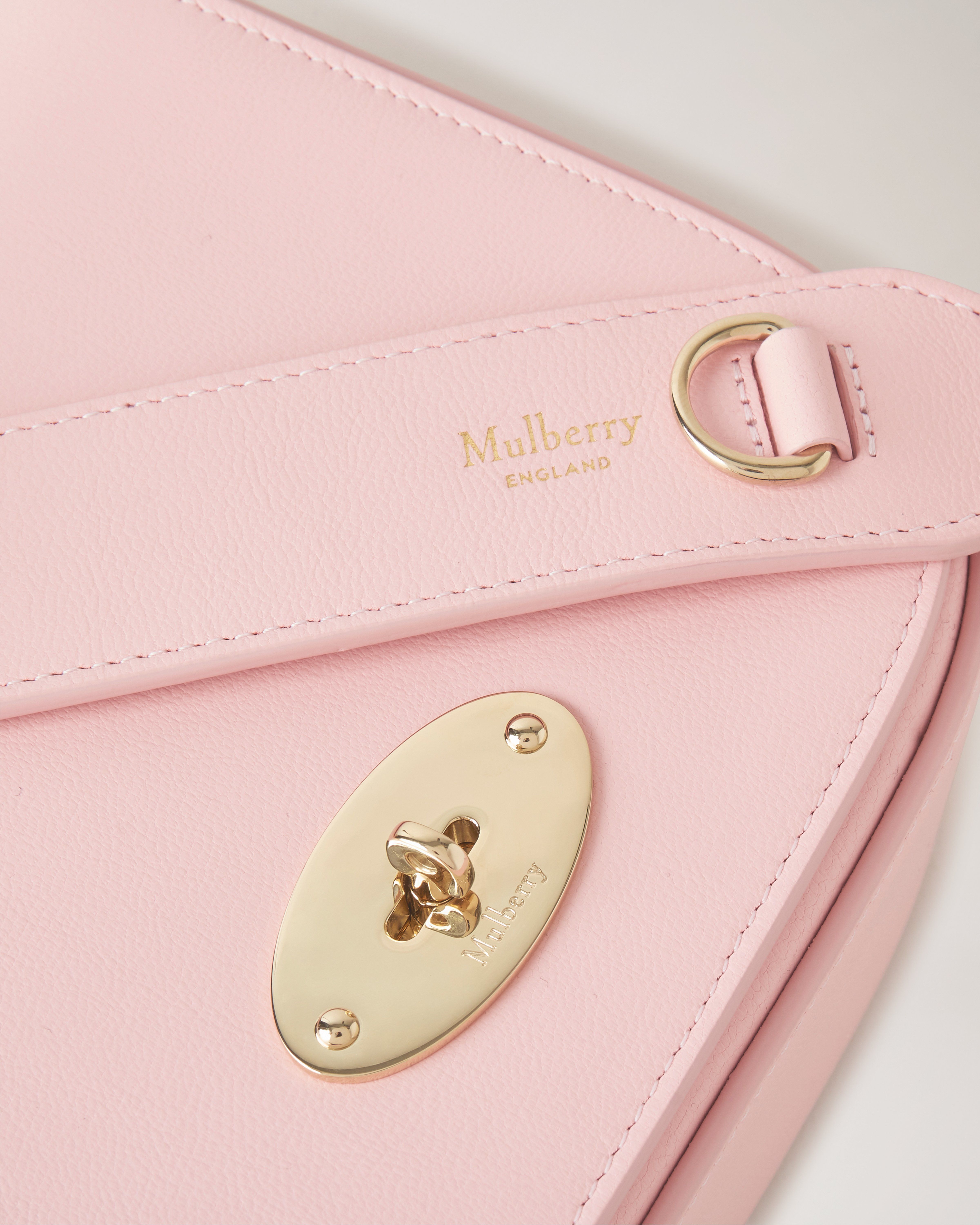 Small Darley Satchel | Powder Rose Micro Classic Grain | Women | Mulberry