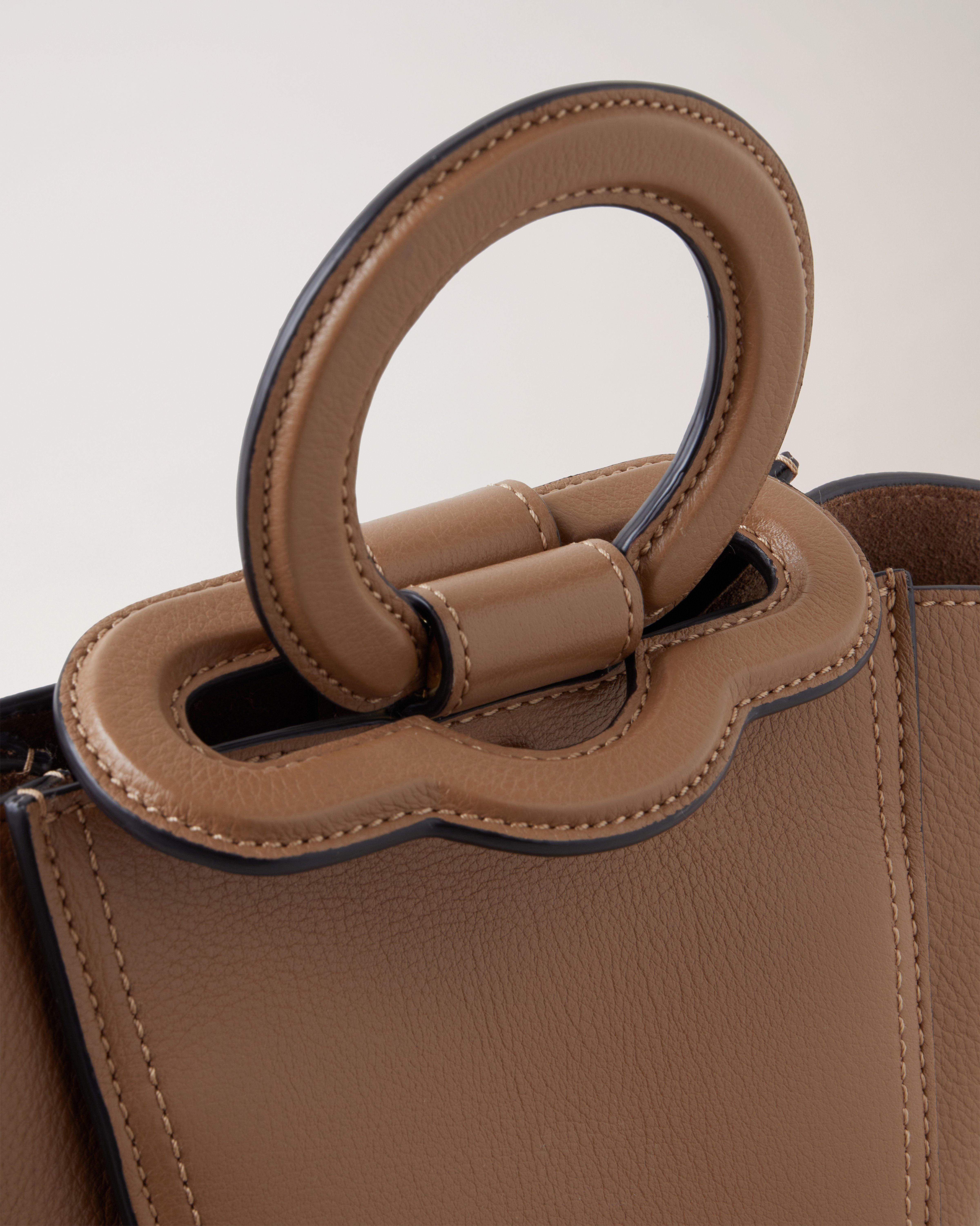 Mini Rider's Top Handle Bag | Teak Silky Calf | Women | Mulberry
