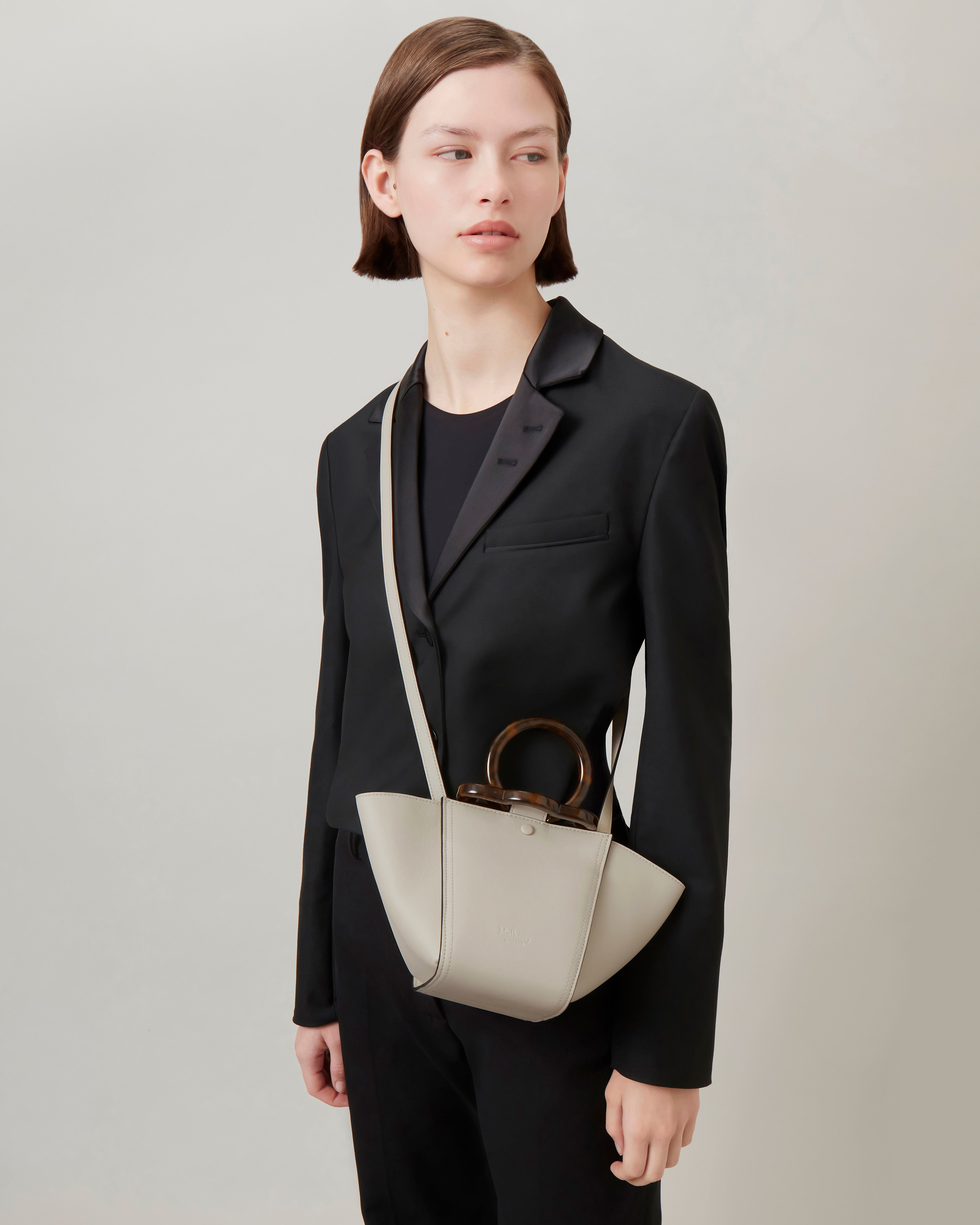 Mini Rider's Top Handle Bag | Chalk Silky Calf | Women | Mulberry