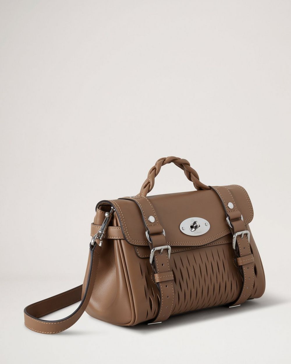 Mini Alexa | Teak-White Leather Mesh Classic Smooth Calf | Family ...