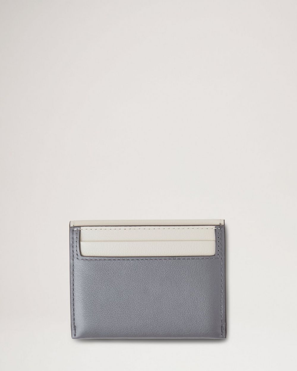 M Zipped Credit Card Slip | Charcoal-Pale Grey-C Matte Smooth Calf ...