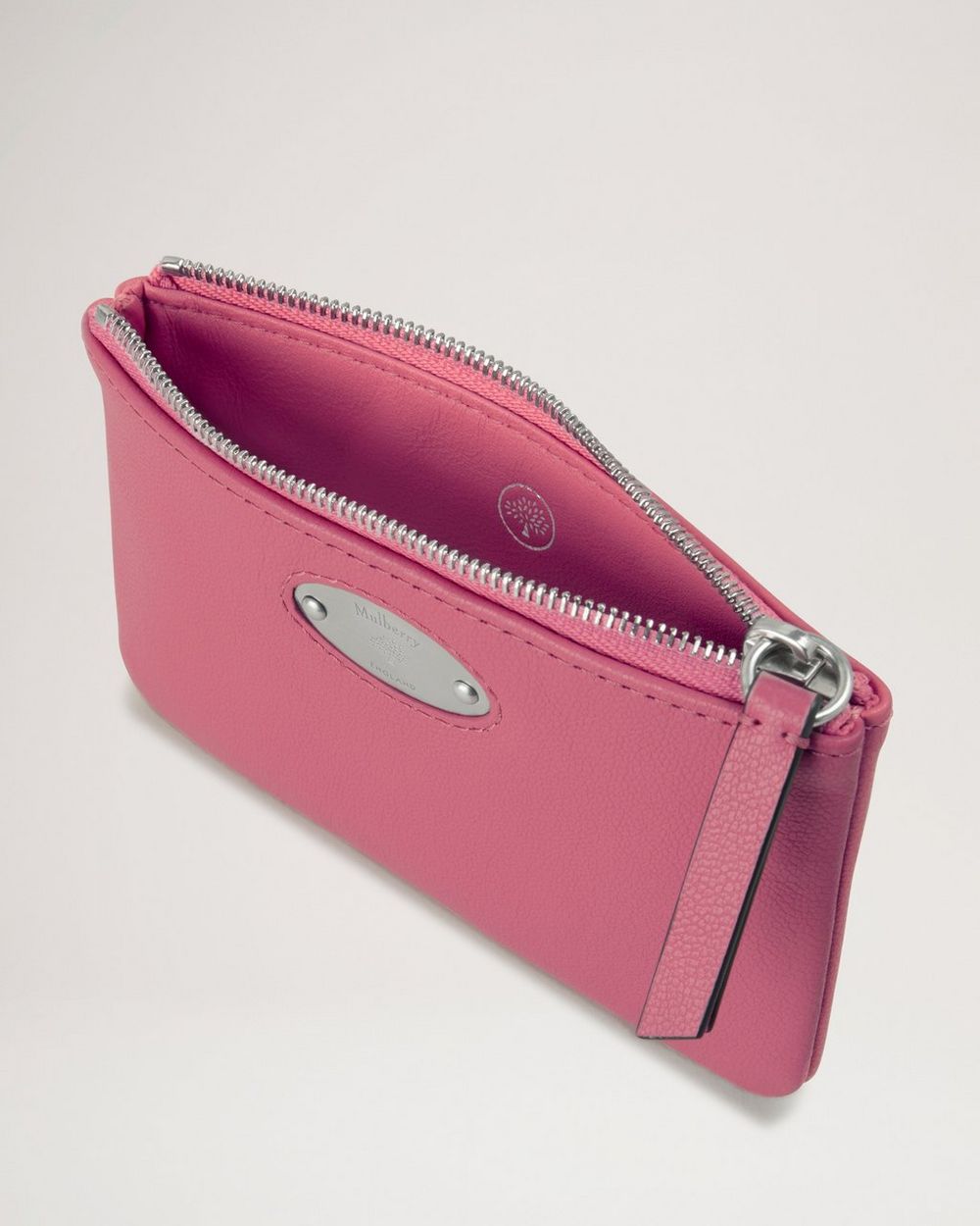 Mulberry Plaque Small Zip Coin Pouch | Geranium Pink Micro Classic ...