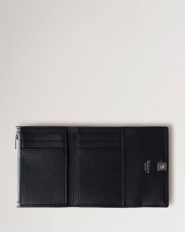 Mulberry Tree Trifold | Poplin Blue Micro Classic Grain | Women | Mulberry