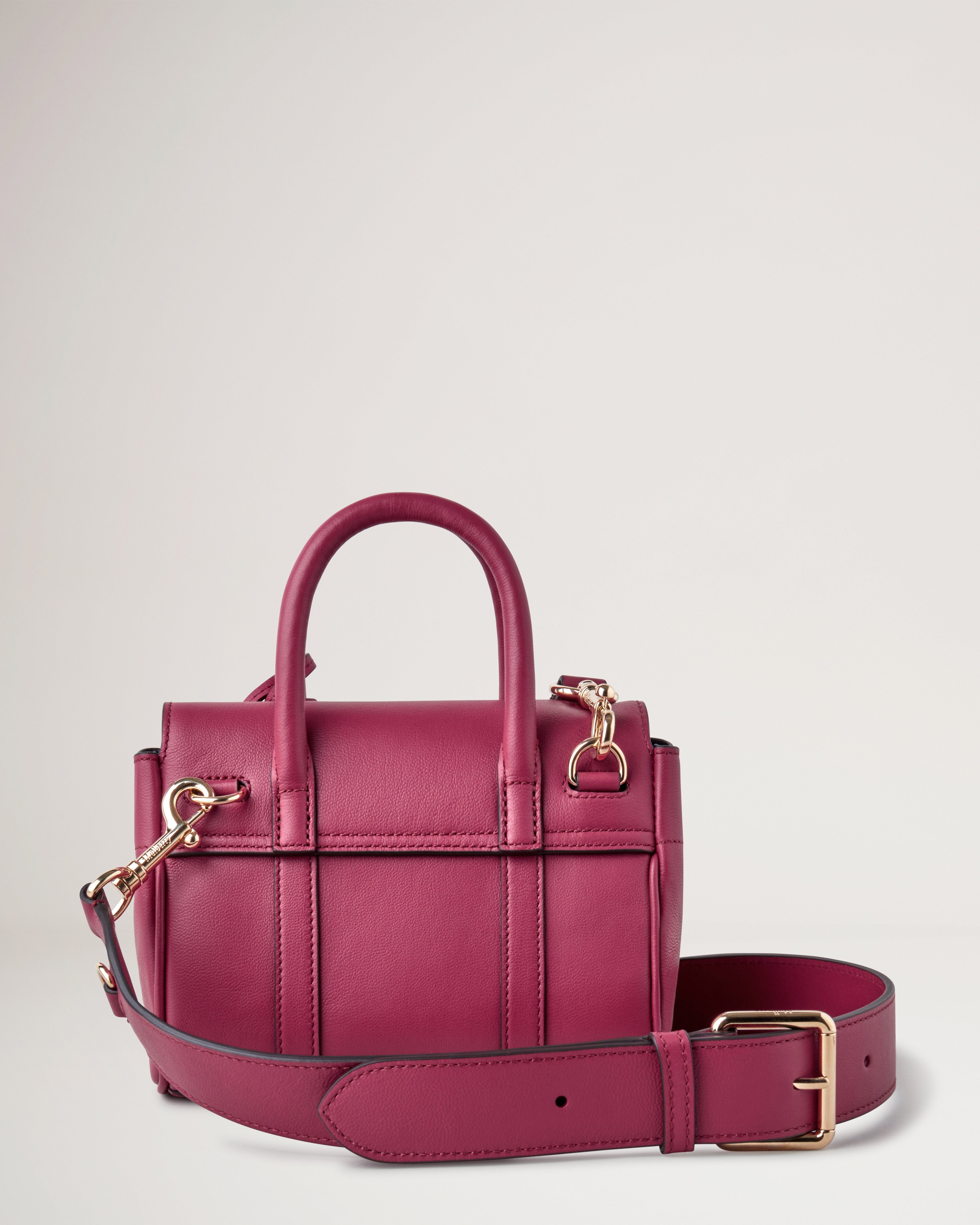 Mini Bayswater | Wild Berry Micro Classic Grain | Women | Mulberry