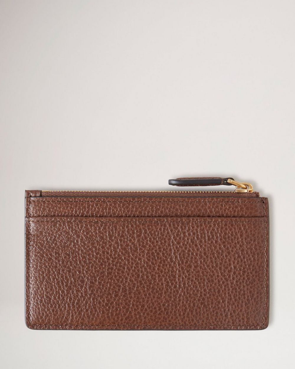Continental Zipped Long Card Holder | Oak Two-Tone Small Classic Grain ...