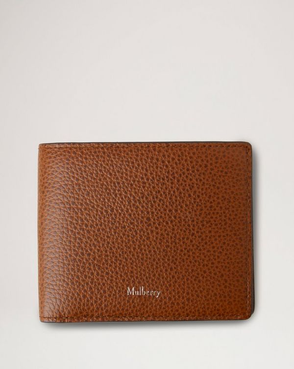 Mulberry | Heritage Bifold Coin Wallet | Oak Two-Tone Small Classic Grain