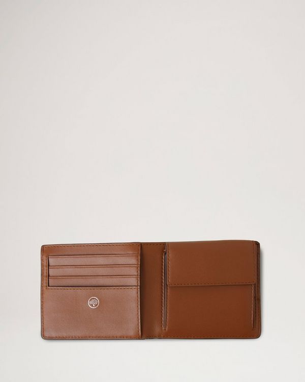 Mulberry | Heritage Bifold Coin Wallet | Oak Two-Tone Small Classic Grain