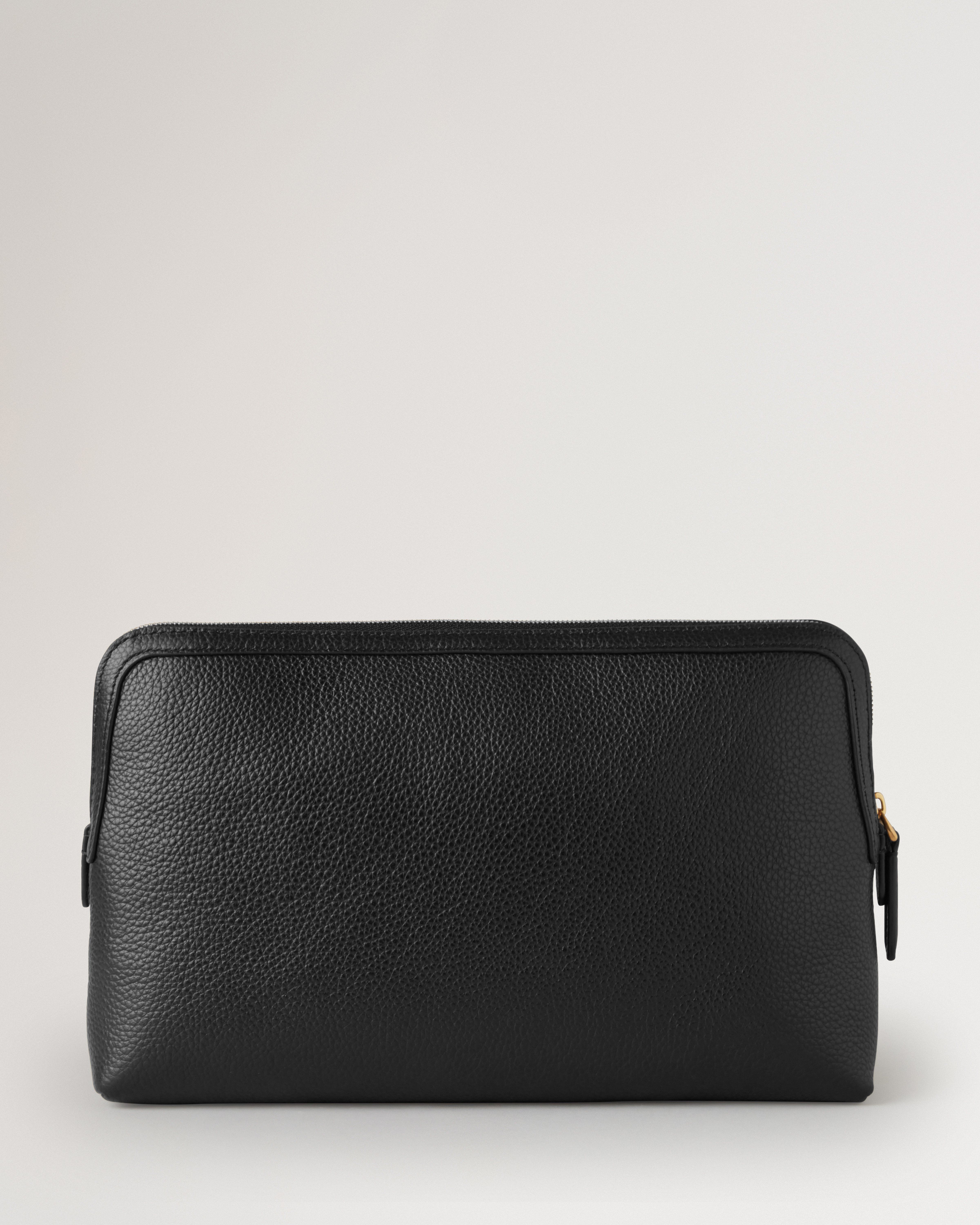 Mulberry | Medium Cosmetic Pouch | Black Small Classic Grain