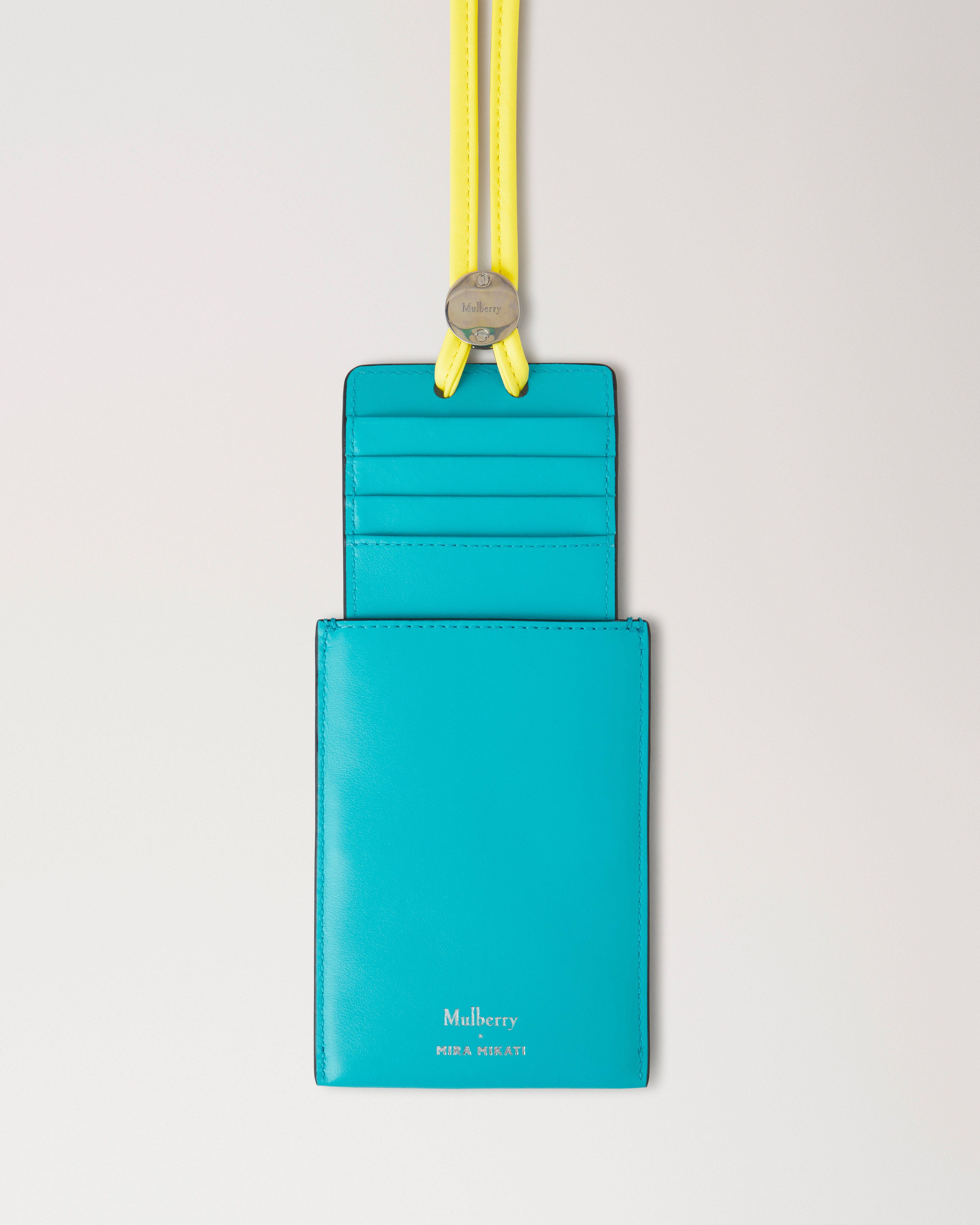 Mulberry x Mira Mikati Card Wallet Lanyard | Multi Colour Smooth Flat ...