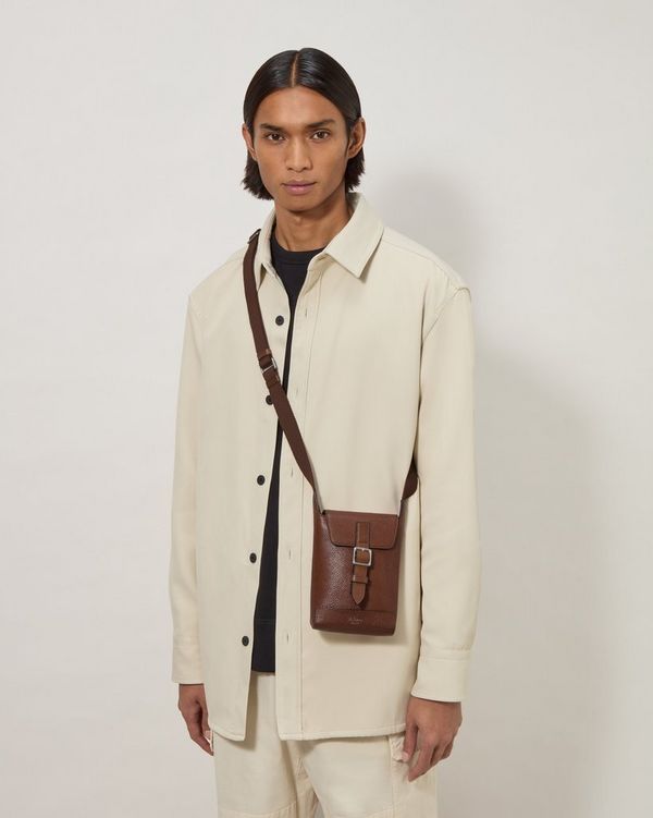 Mulberry | Chiltern Phone Pouch | Oak Natural Vegetable Tanned