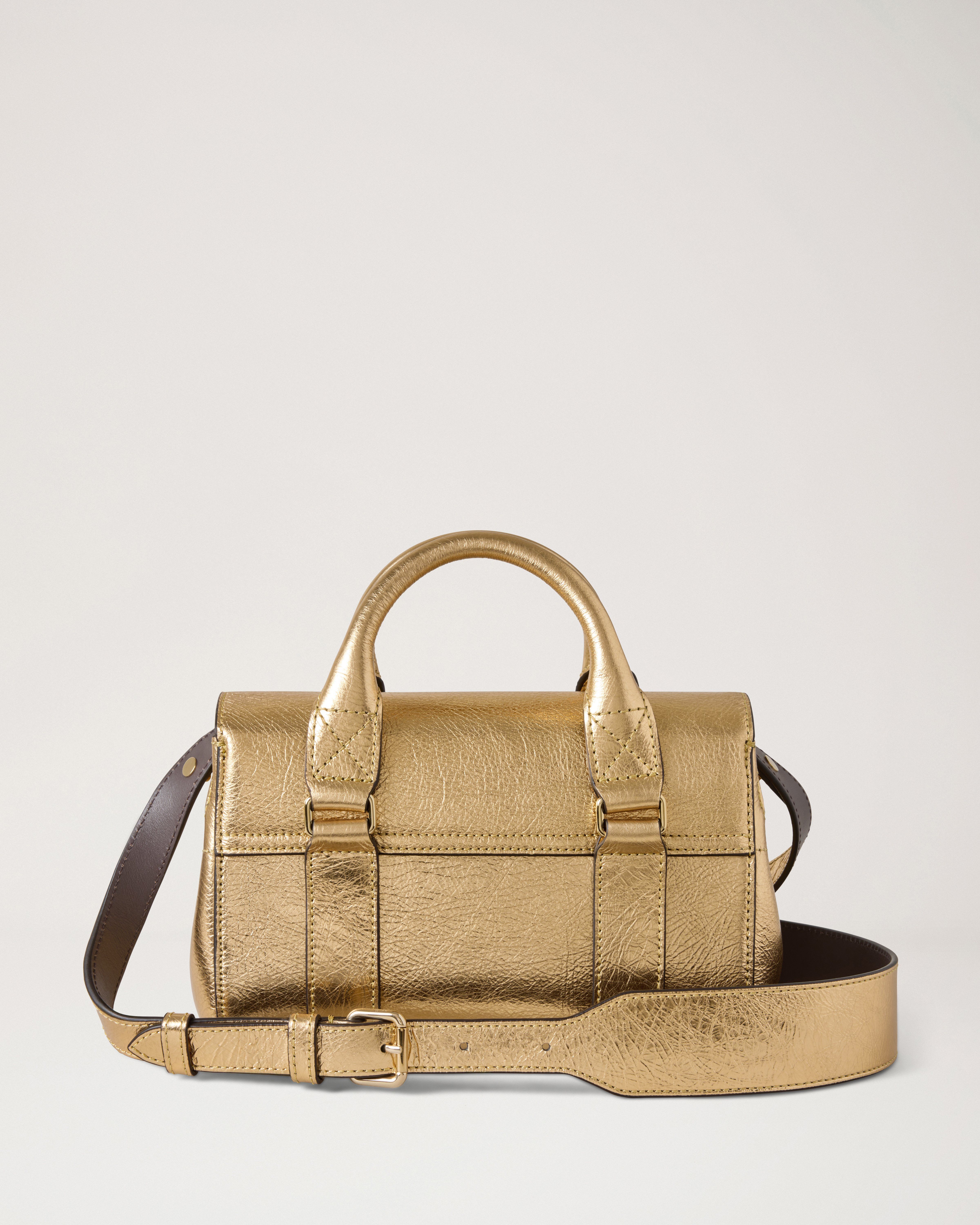 Mulberry | Mini Bayswater | Somerset Gold Grainy Metallic | Bayswater