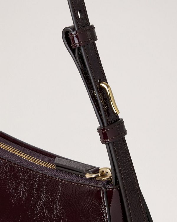 Mulberry | Clovelly Shoulder Bag | Deep Aubergine Patent | Women