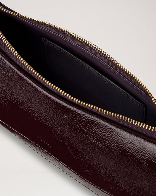 Mulberry | Clovelly Shoulder Bag | Deep Aubergine Patent | Women