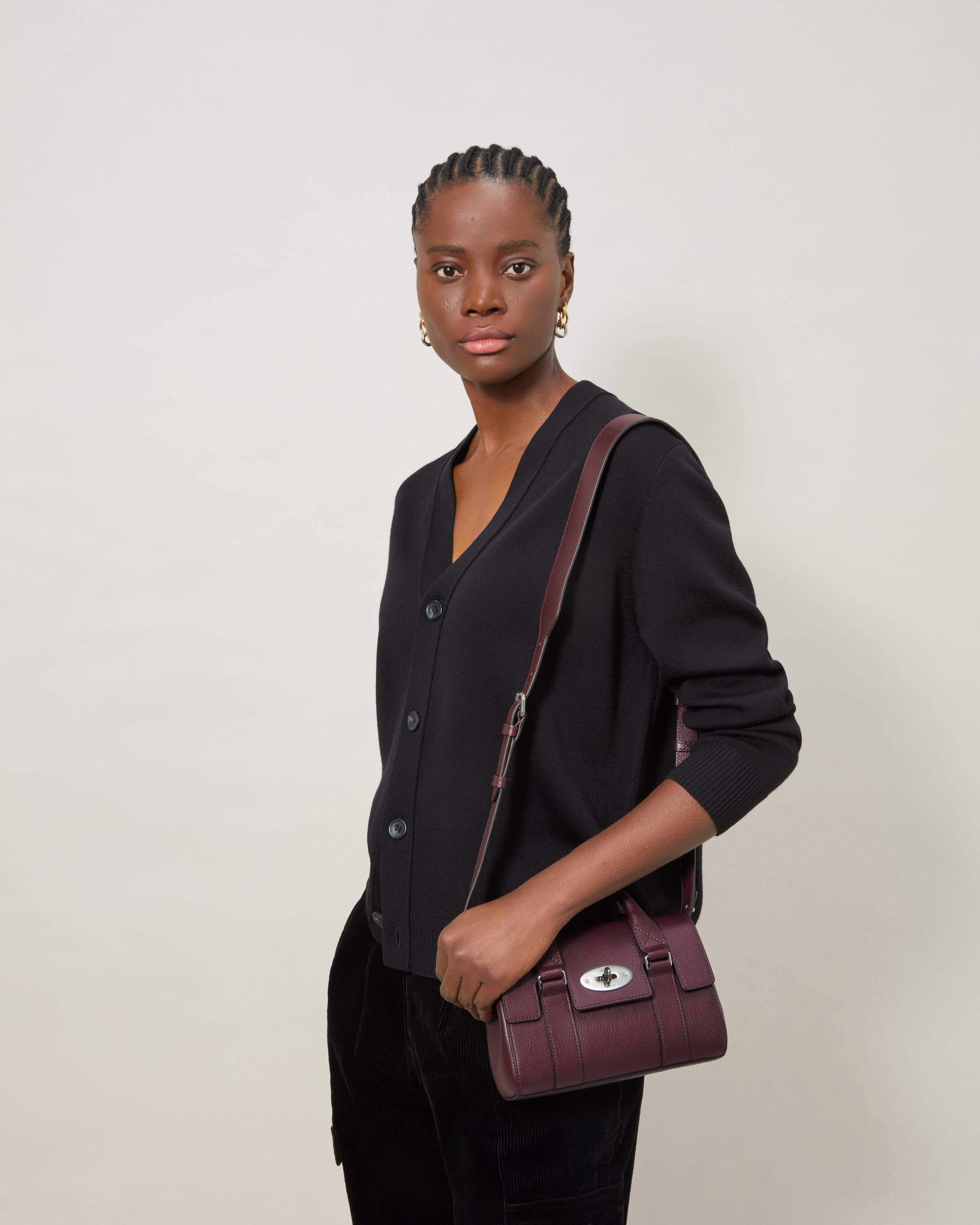 Mulberry | Mini Bayswater | Black Cherry Small Classic Grain