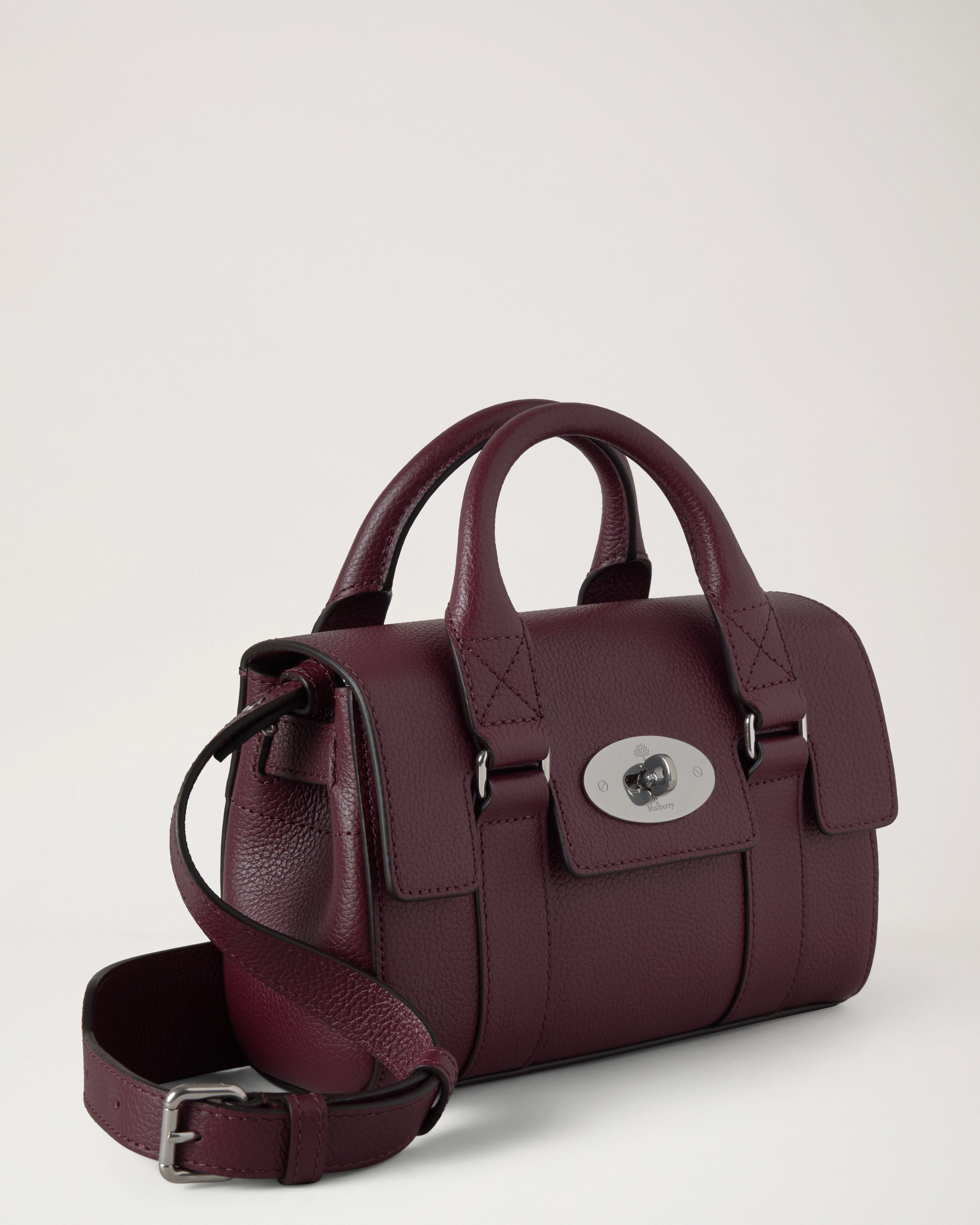 Mulberry | Mini Bayswater | Black Cherry Small Classic Grain