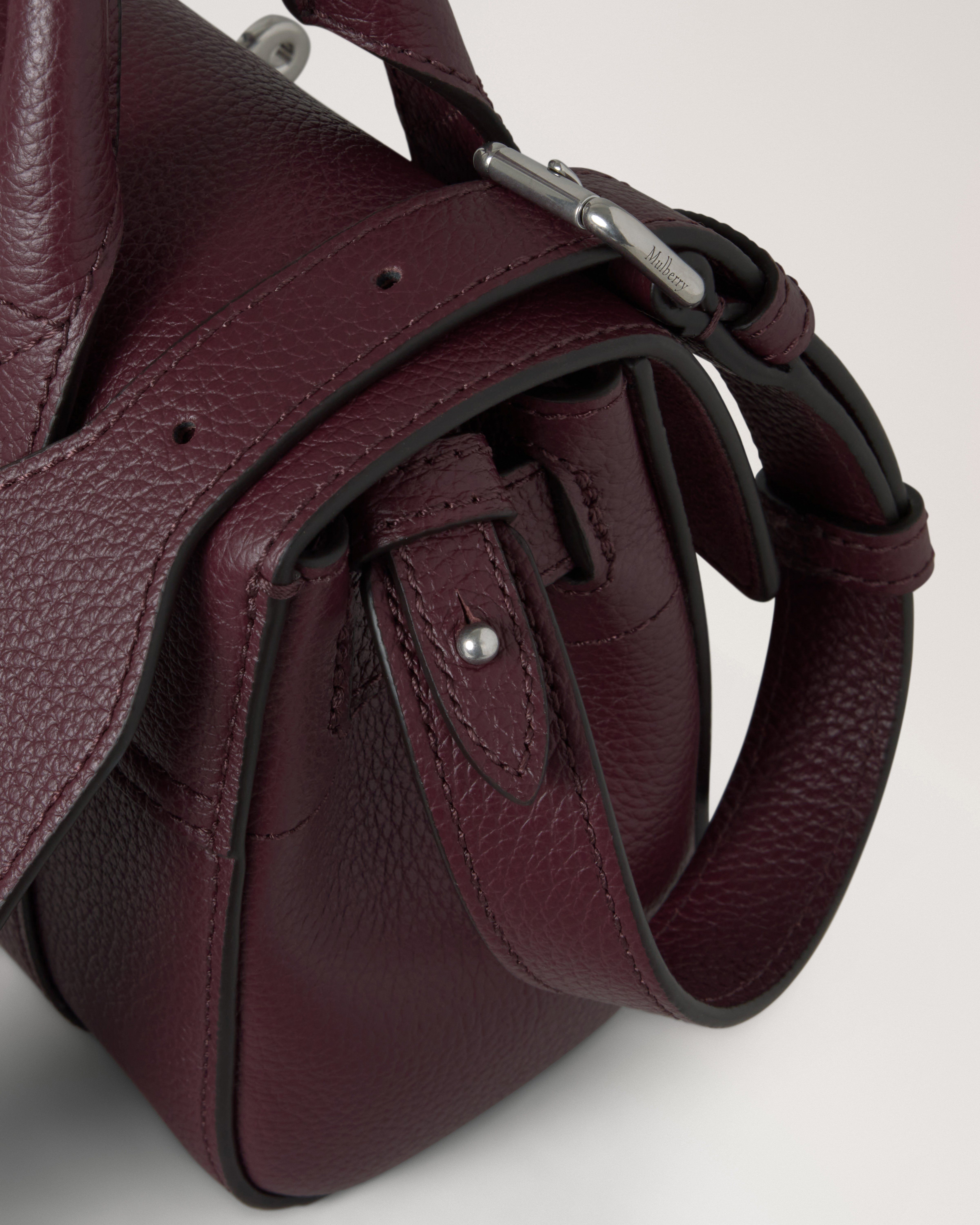 Mulberry | Mini Bayswater | Black Cherry Small Classic Grain