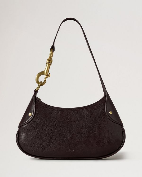 Mulberry | Small Hackney Shoulder Bag | Ebony Shiny Buffalo | Women