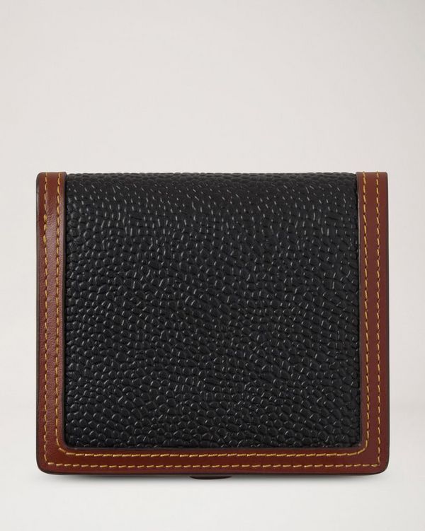 Mulberry | Roxanne Wallet | Black & Cognac Bio-Based Scotchgrain