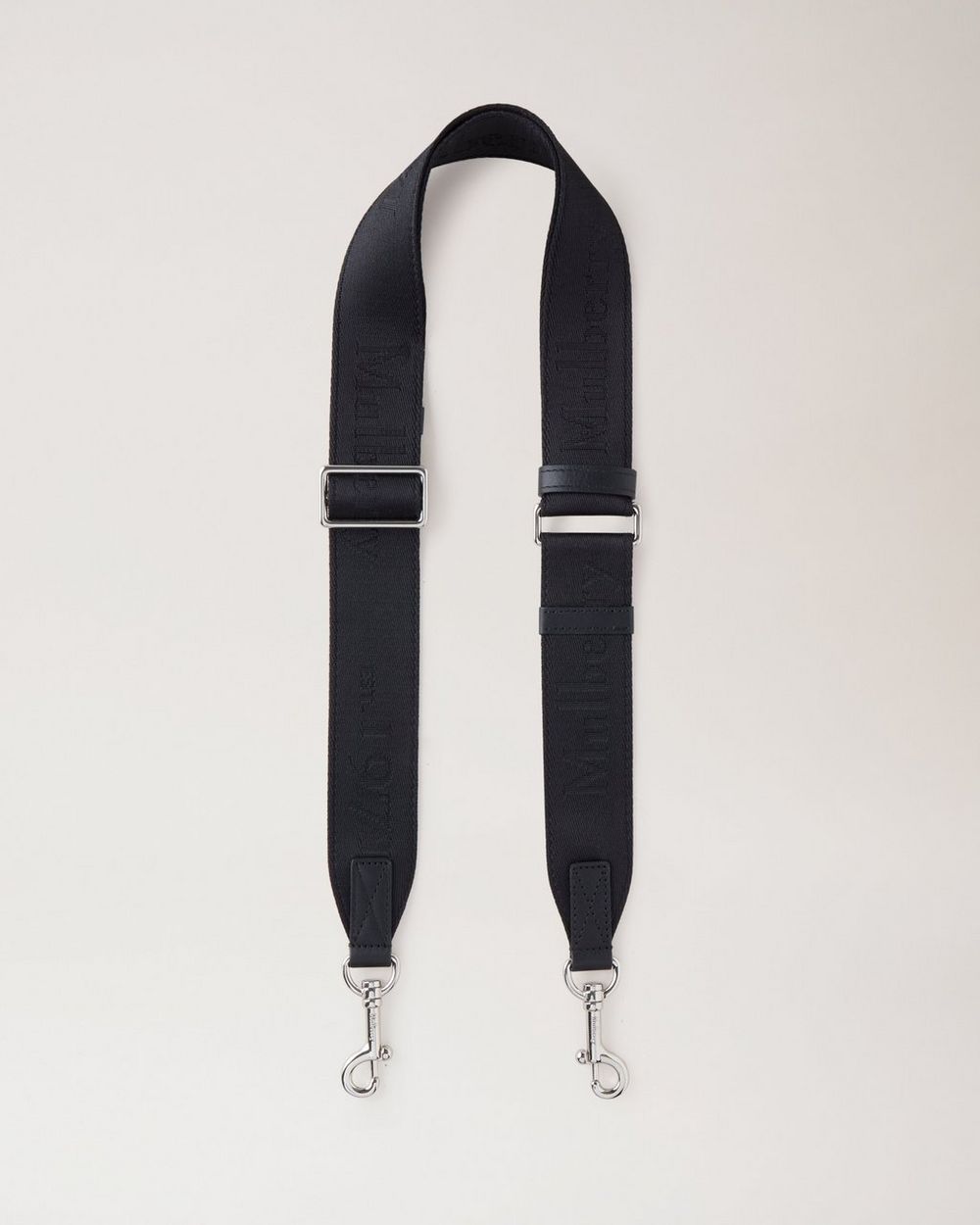 Branded Webbing Strap | Black Webbing & Silky Calf | Women | Mulberry